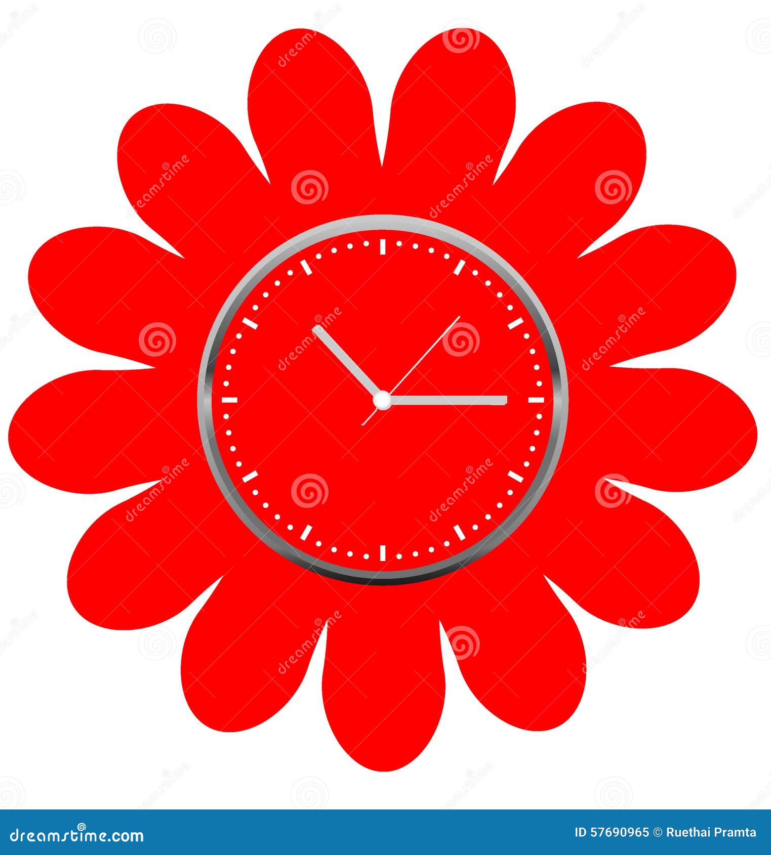Creative Clock Face Flower Design Stock Illustrations – 12 Creative ...