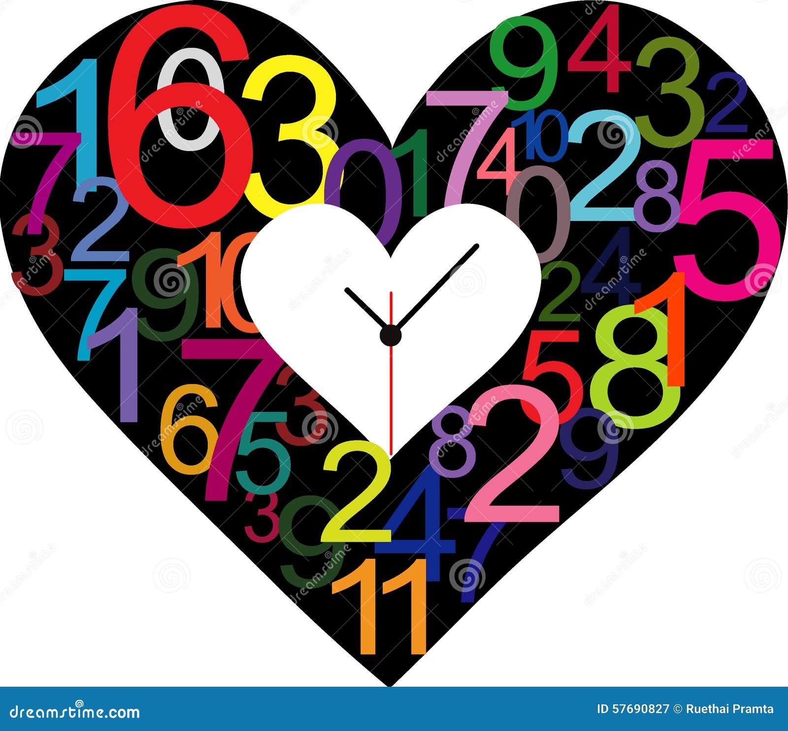 Creative Clock Heart Design. Stock Vector - Illustration of ideas ...