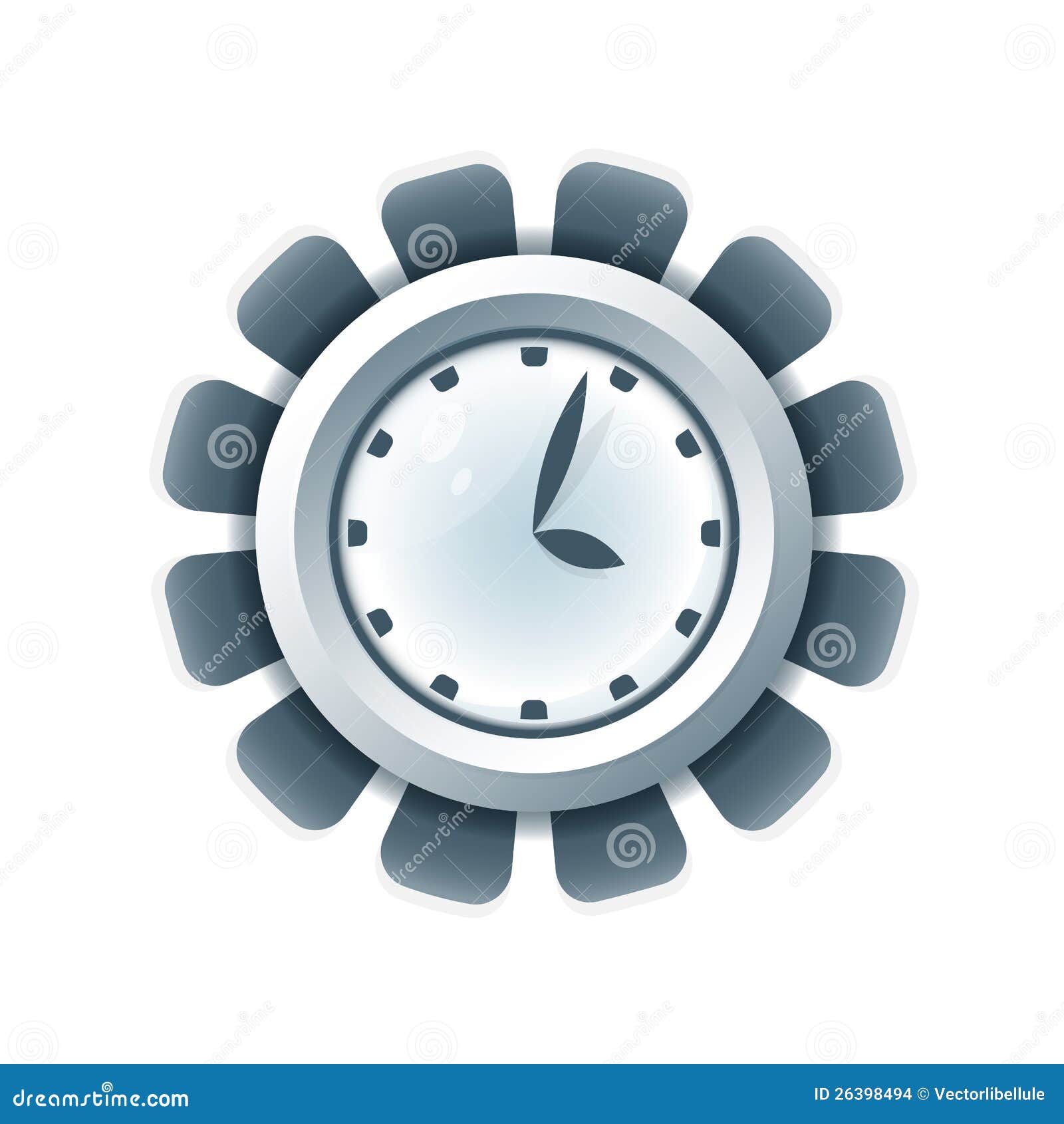 Creative clock icon stock vector. Illustration of isolated - 26398494