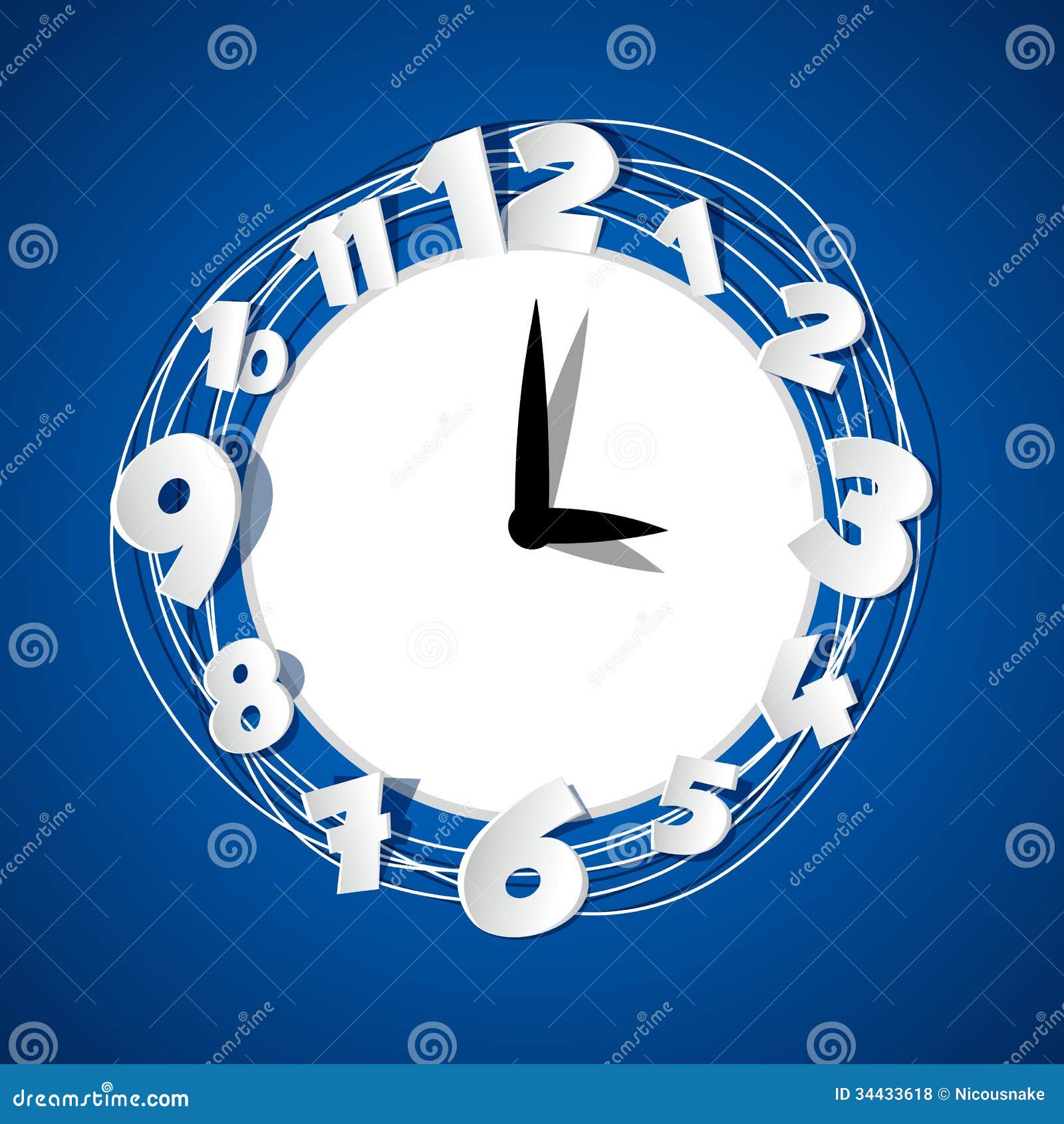 Creative Clock stock vector. Illustration of deadline - 34433618