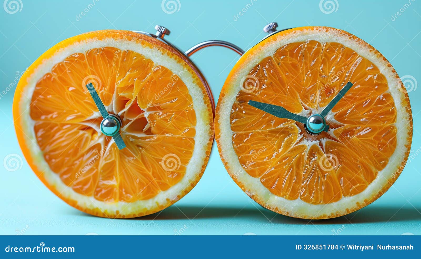 Creative Clock Made of Oranges Stock Illustration - Illustration of ...