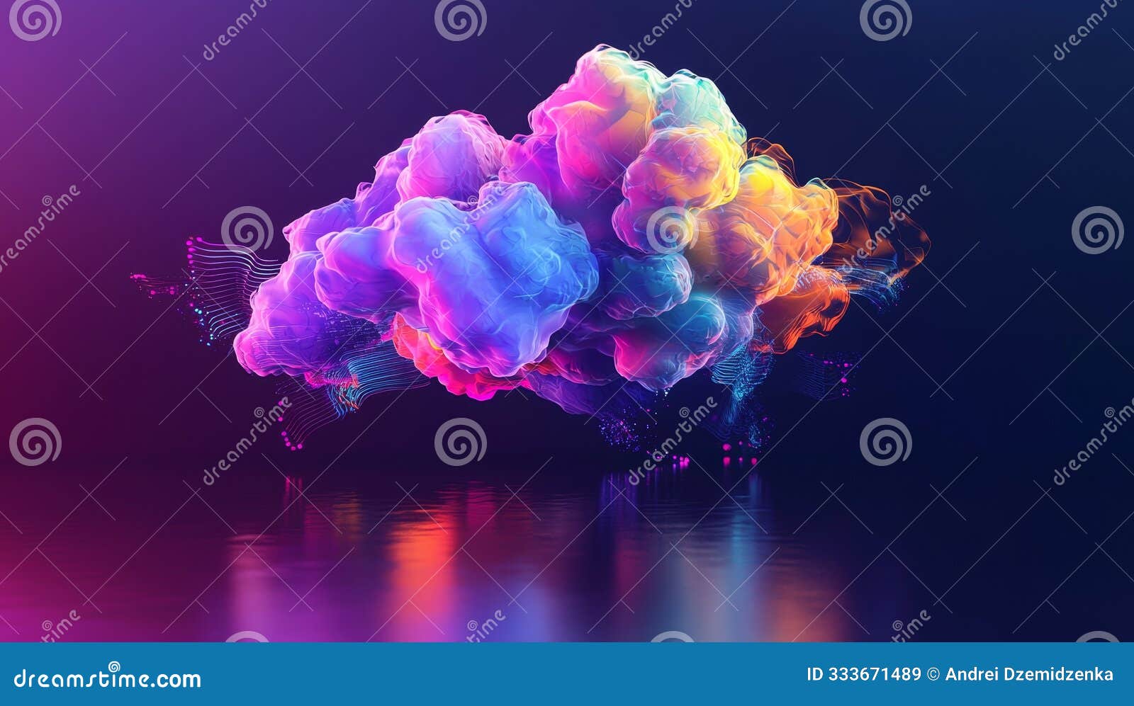 Creative Cloud Computing Icon, High Resolution, 2d Rendering, Simple ...