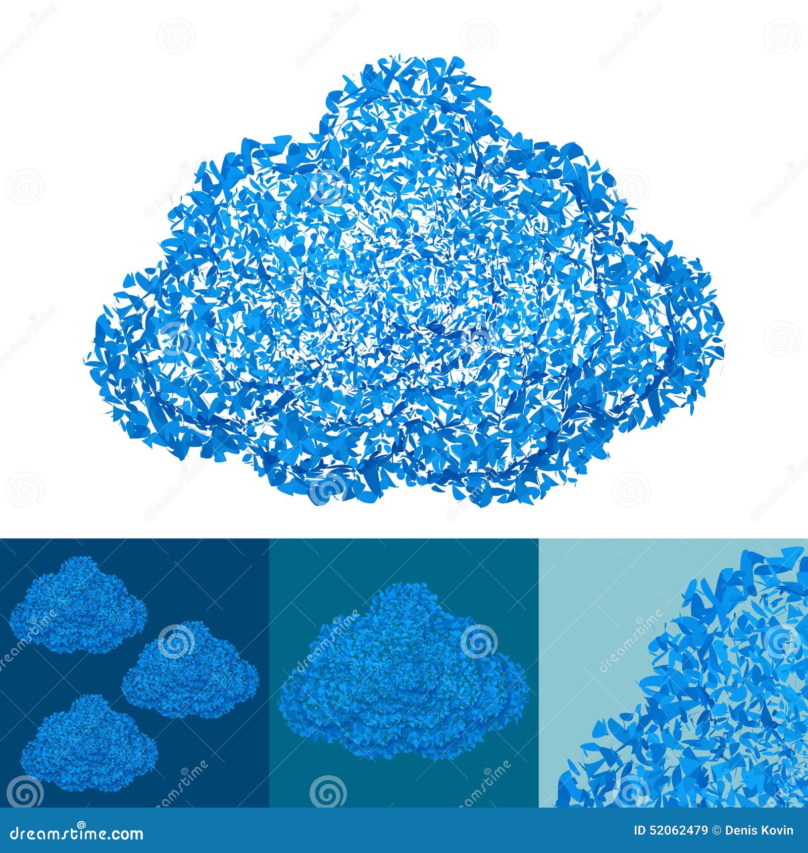 Creative Cloud Concept Made from Random Simple Small Elements. Stock ...