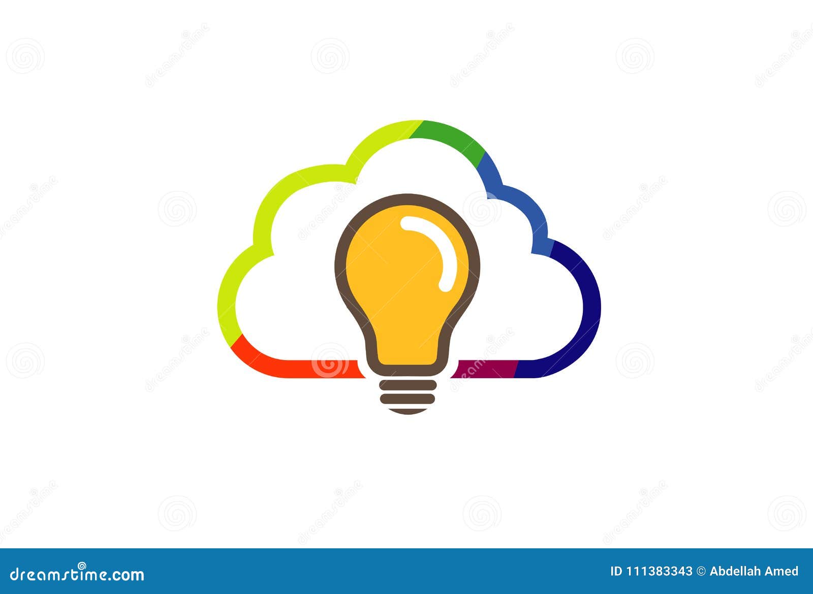 Creative Cloud Idea Logo Design Illustration Stock Vector ...