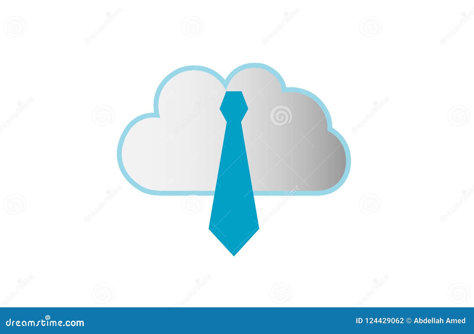 Creative Cloud Necktie Logo Design Stock Vector - Illustration of cloud ...