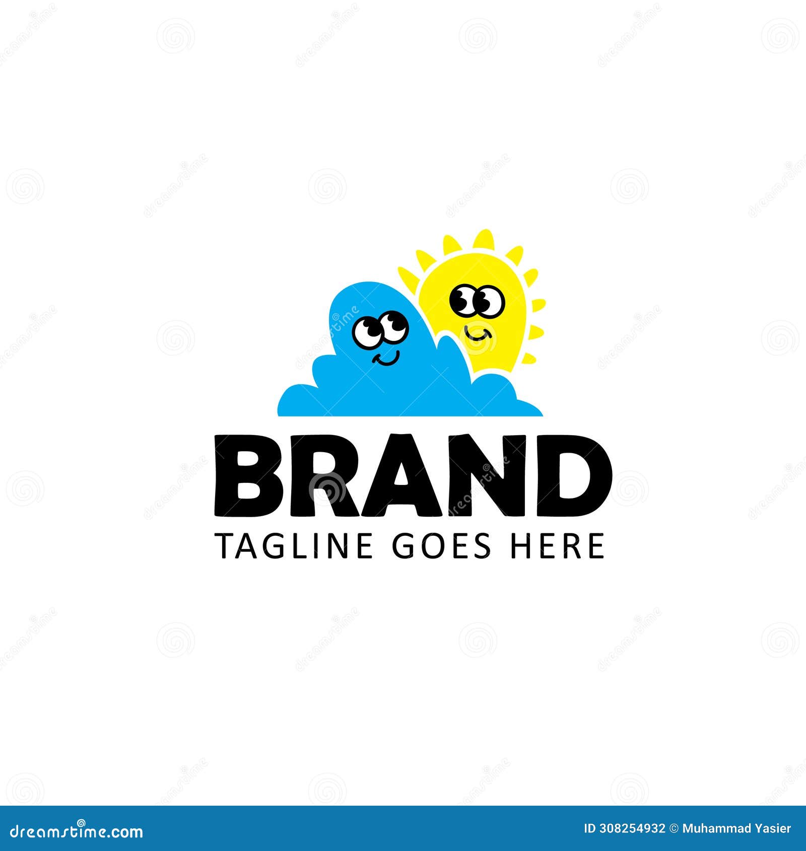 Creative Cloud Sun Logo Design Vector Graphic Symbol Icon Illustration ...