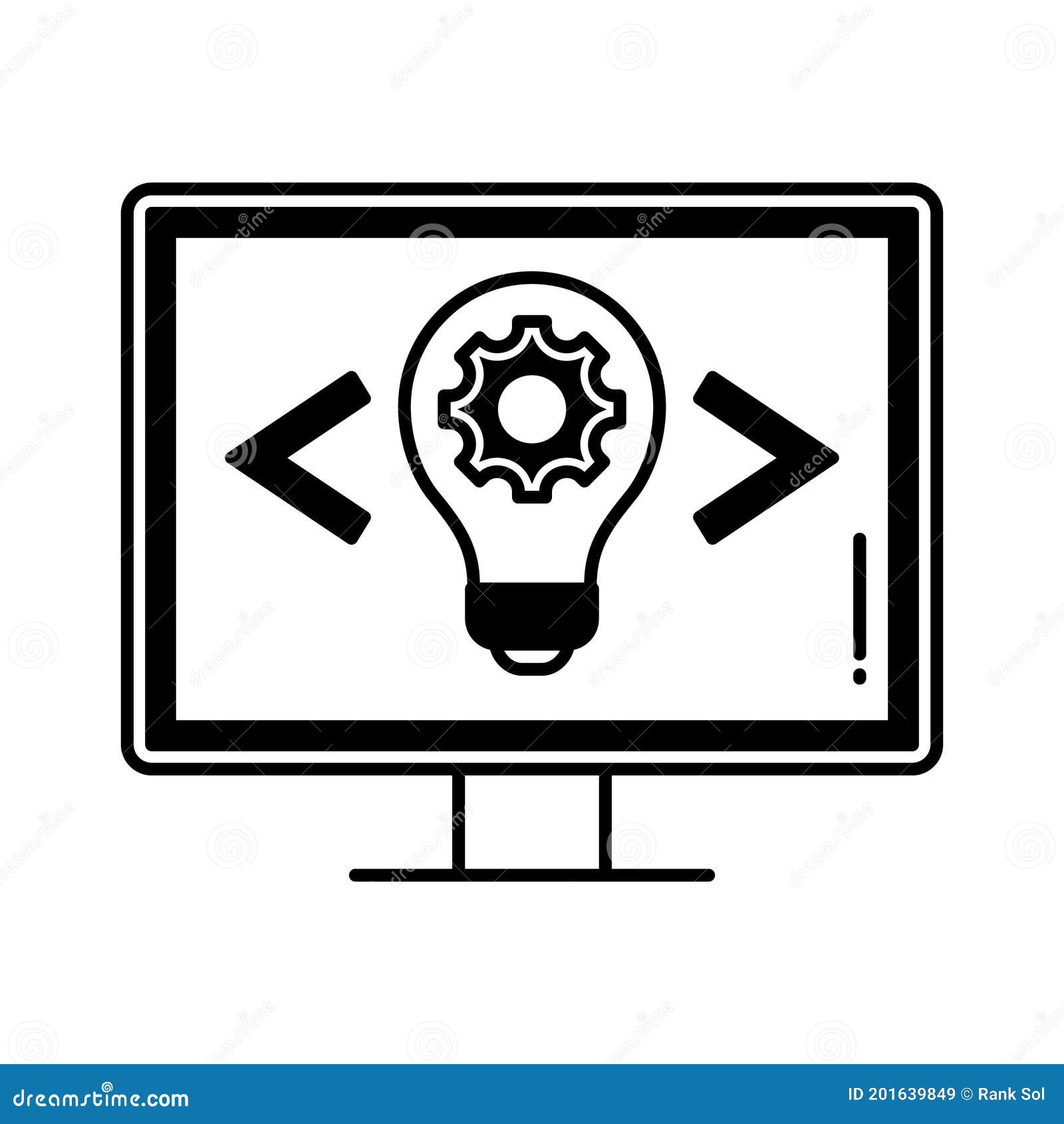 Creative Code Vector Icon Which Can Easily Modify or Edit Stock Vector - Illustration of front ...