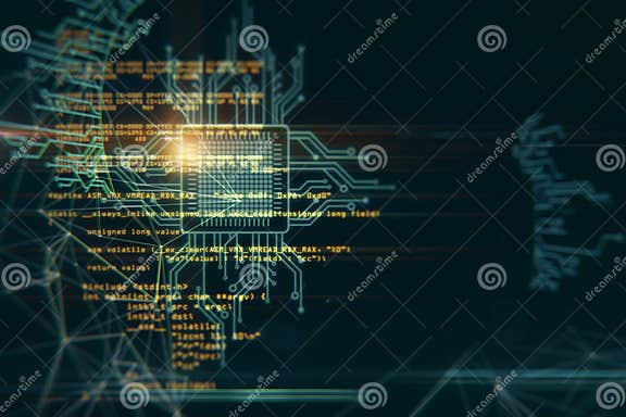 Creative coding wallpaper stock illustration. Illustration of ...