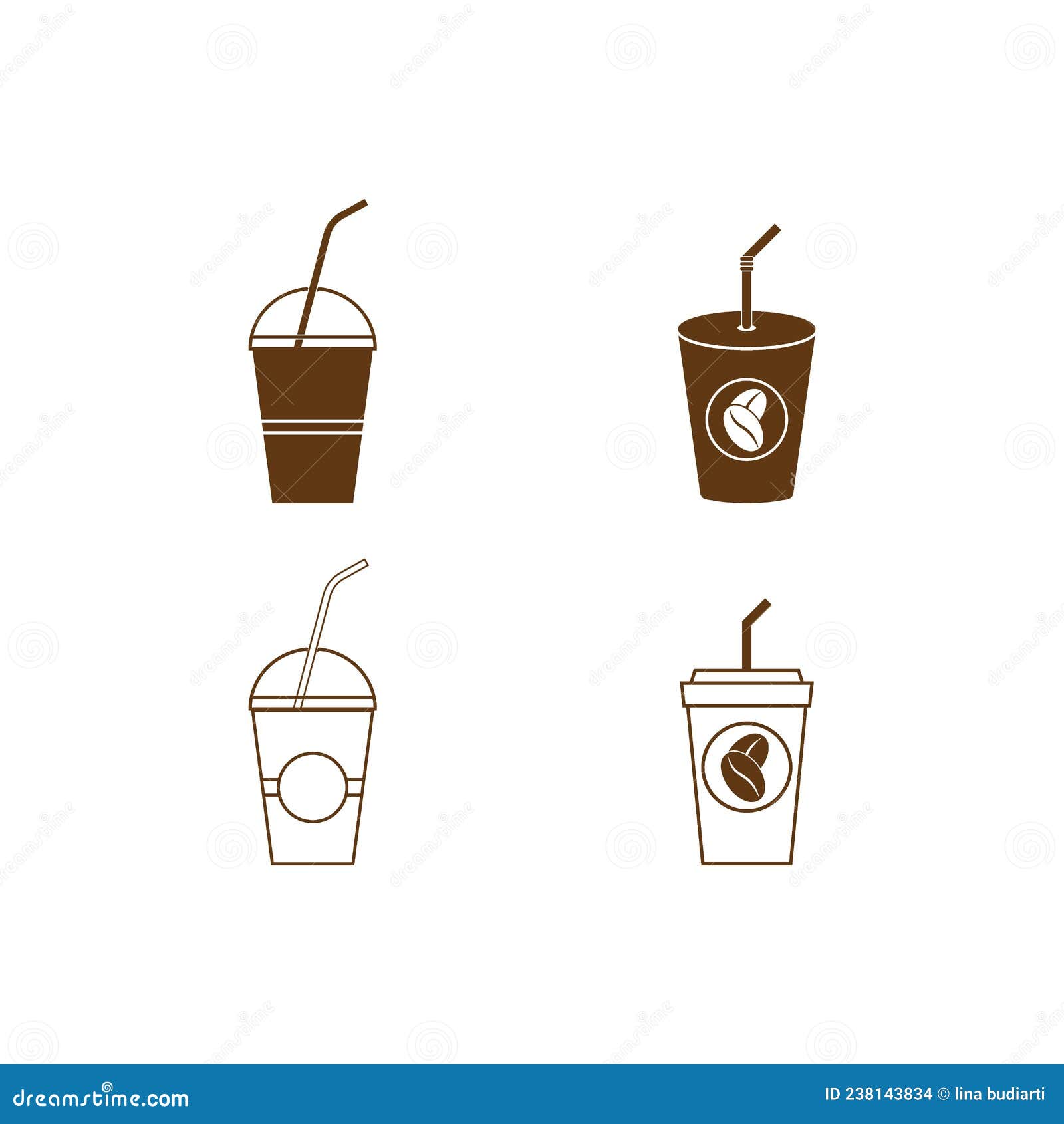 Coffee cup icon stock vector. Illustration of cocktail - 238143834