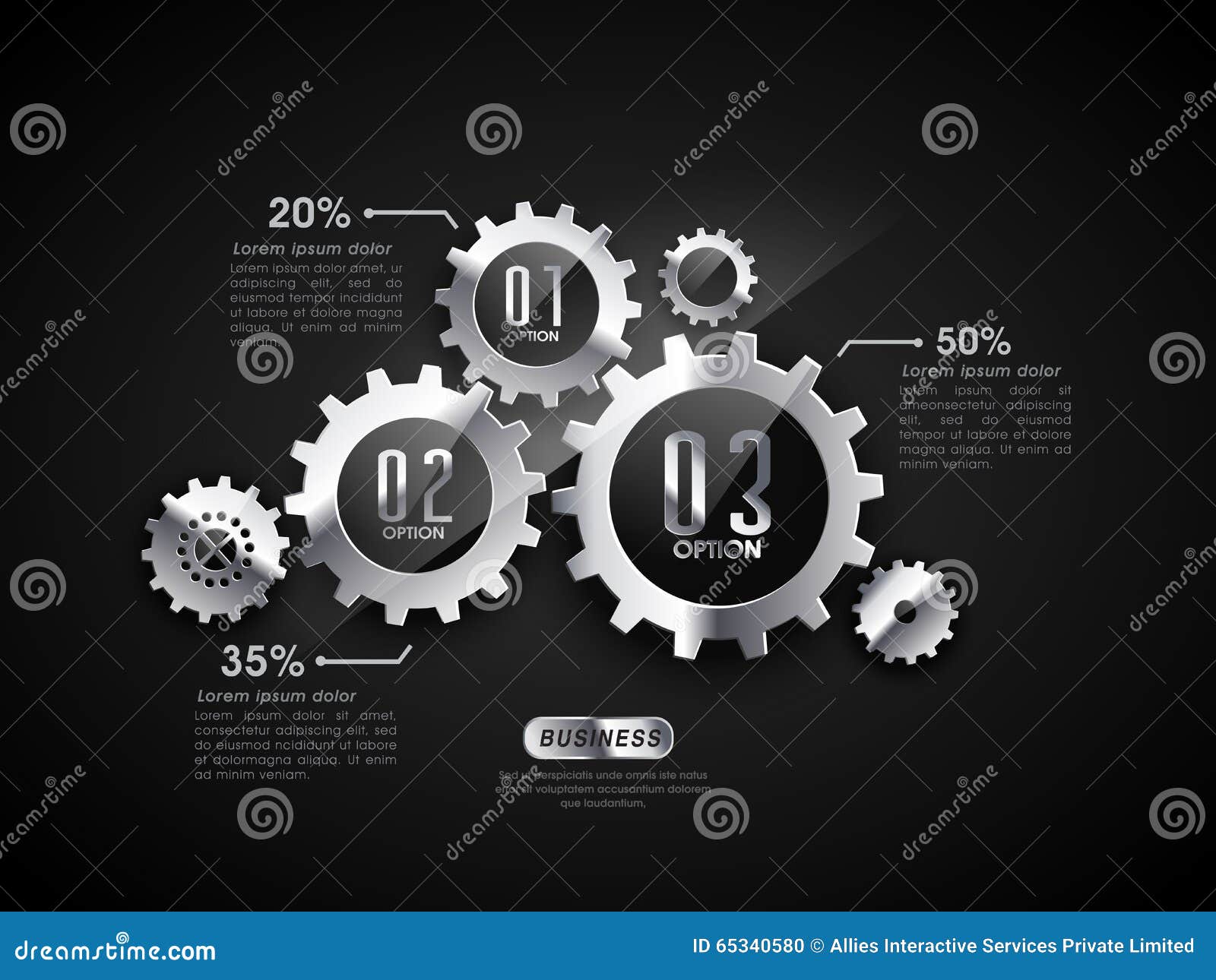 Creative Cog Wheels for Business Concept. Stock Illustration ...