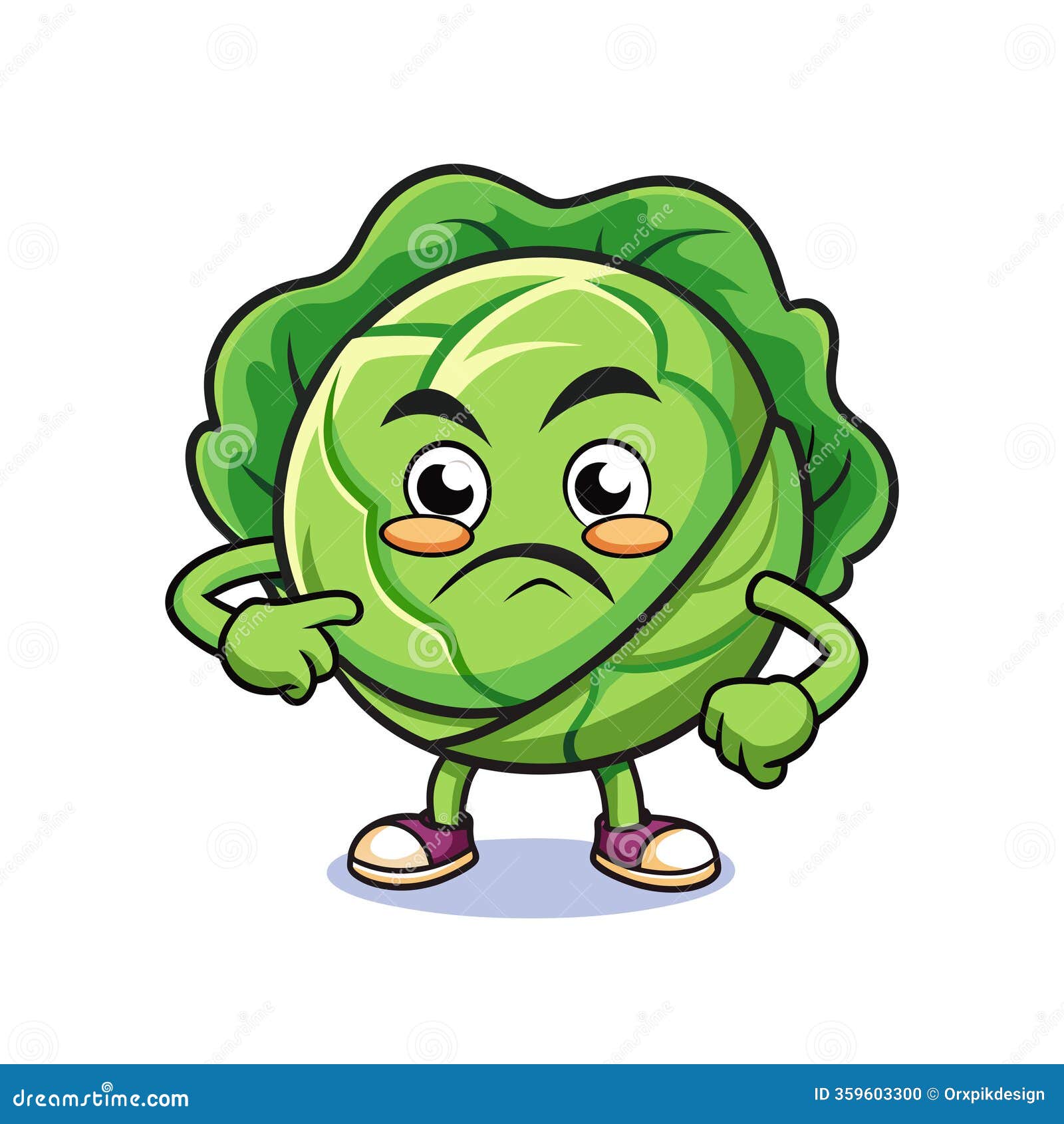 Creative Cold Cabbage Vegetable Design Stock Illustration ...