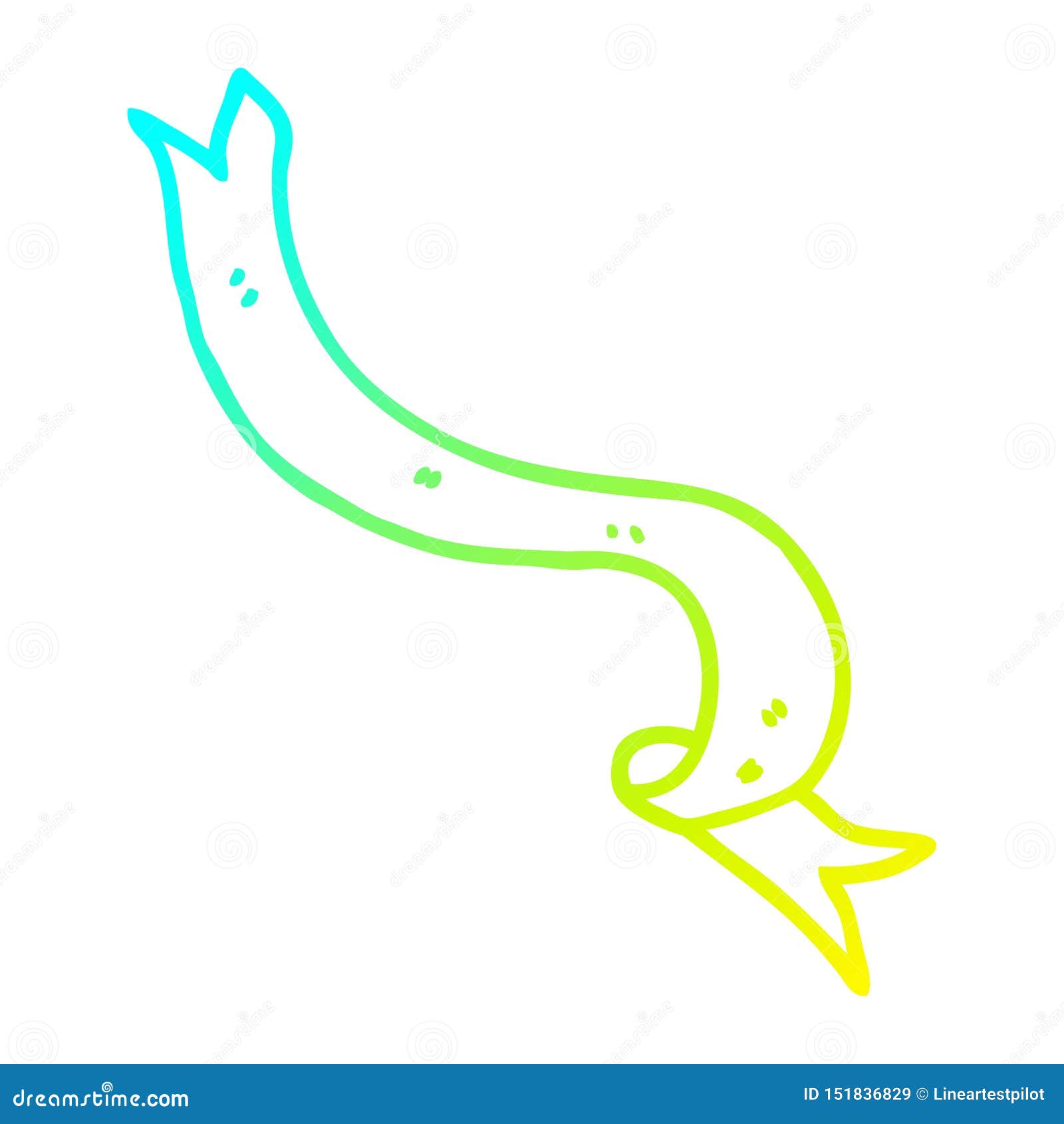 A Creative Cold Gradient Line Drawing Cartoon Banner Blowing in Wind ...