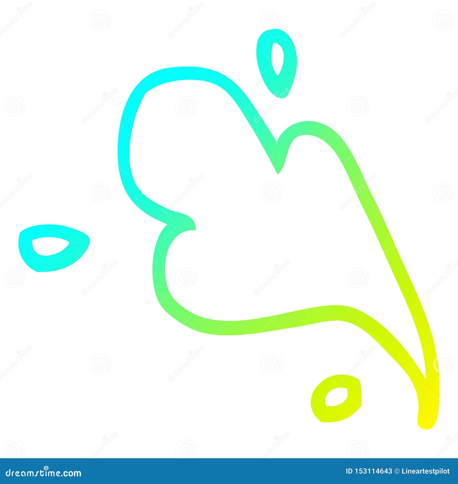 A Creative Cold Gradient Line Drawing Cartoon Blood Spurt Stock Vector ...