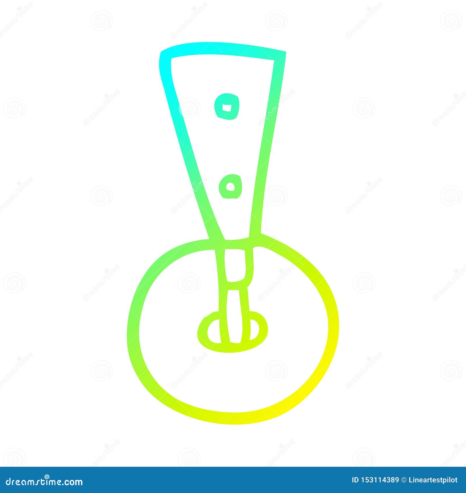 A Creative Cold Gradient Line Drawing Cartoon Caster Wheel Stock Vector ...