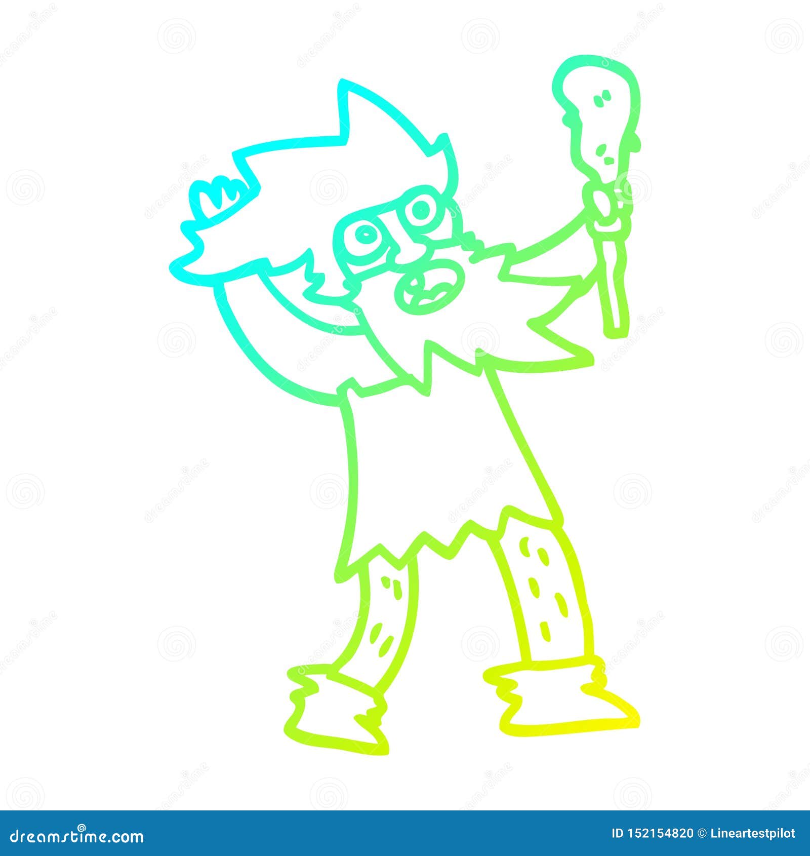 Caveman Drawing On A Wall Stock Illustration | CartoonDealer.com #42026563