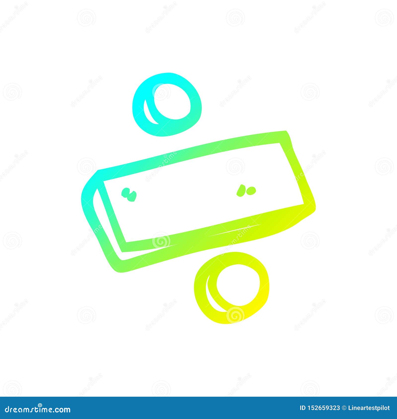 A Creative Cold Gradient Line Drawing Cartoon Divide Symbol Stock ...