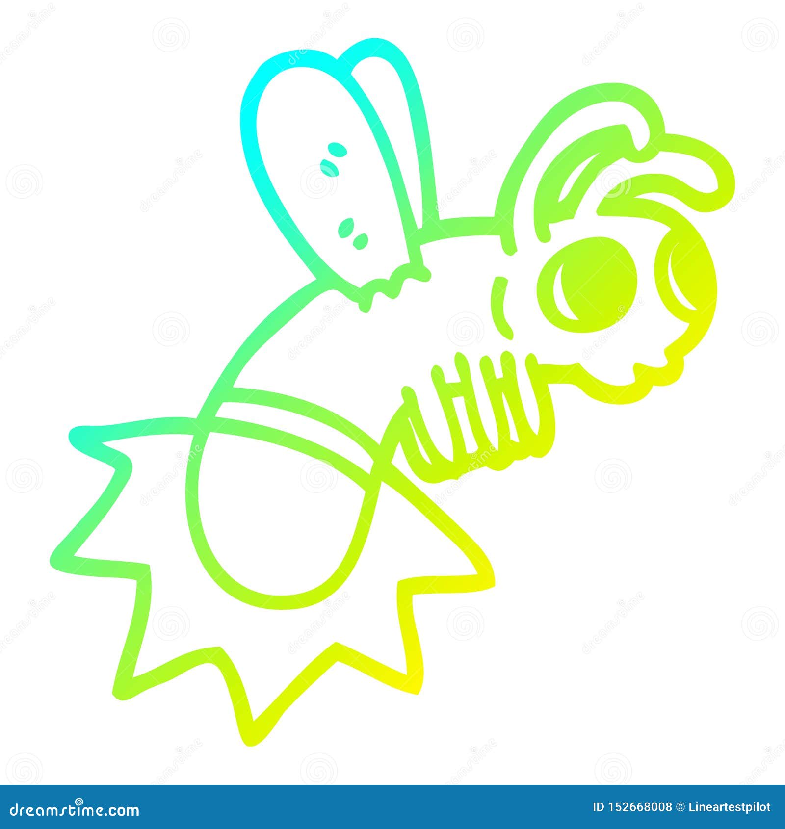 A Creative Cold Gradient Line Drawing Cartoon Glow Bug Stock Vector ...