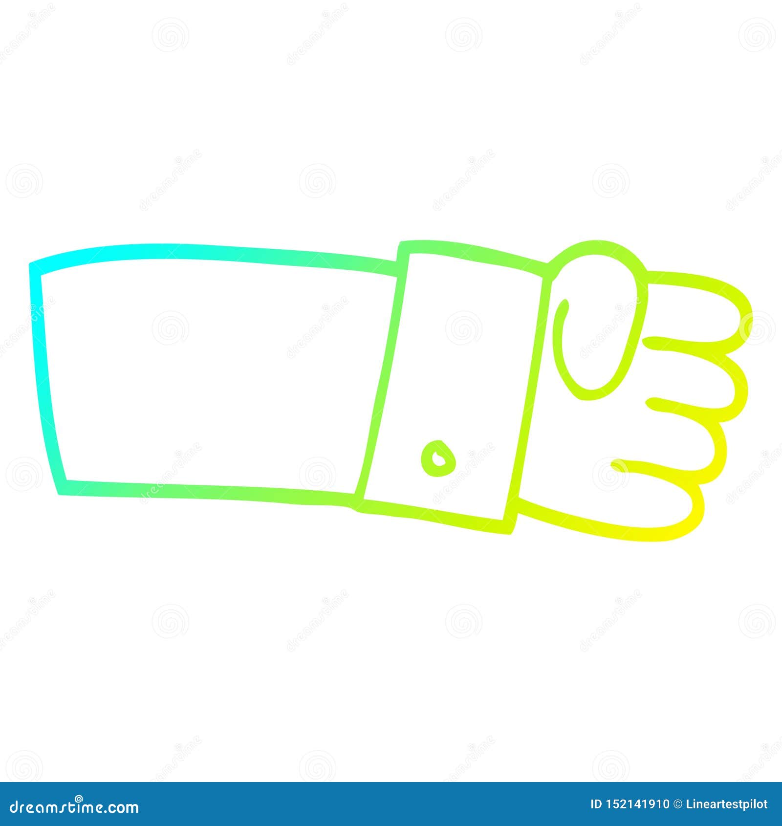 A Creative Cold Gradient Line Drawing Cartoon Judo Chop Shirt Arm Stock ...