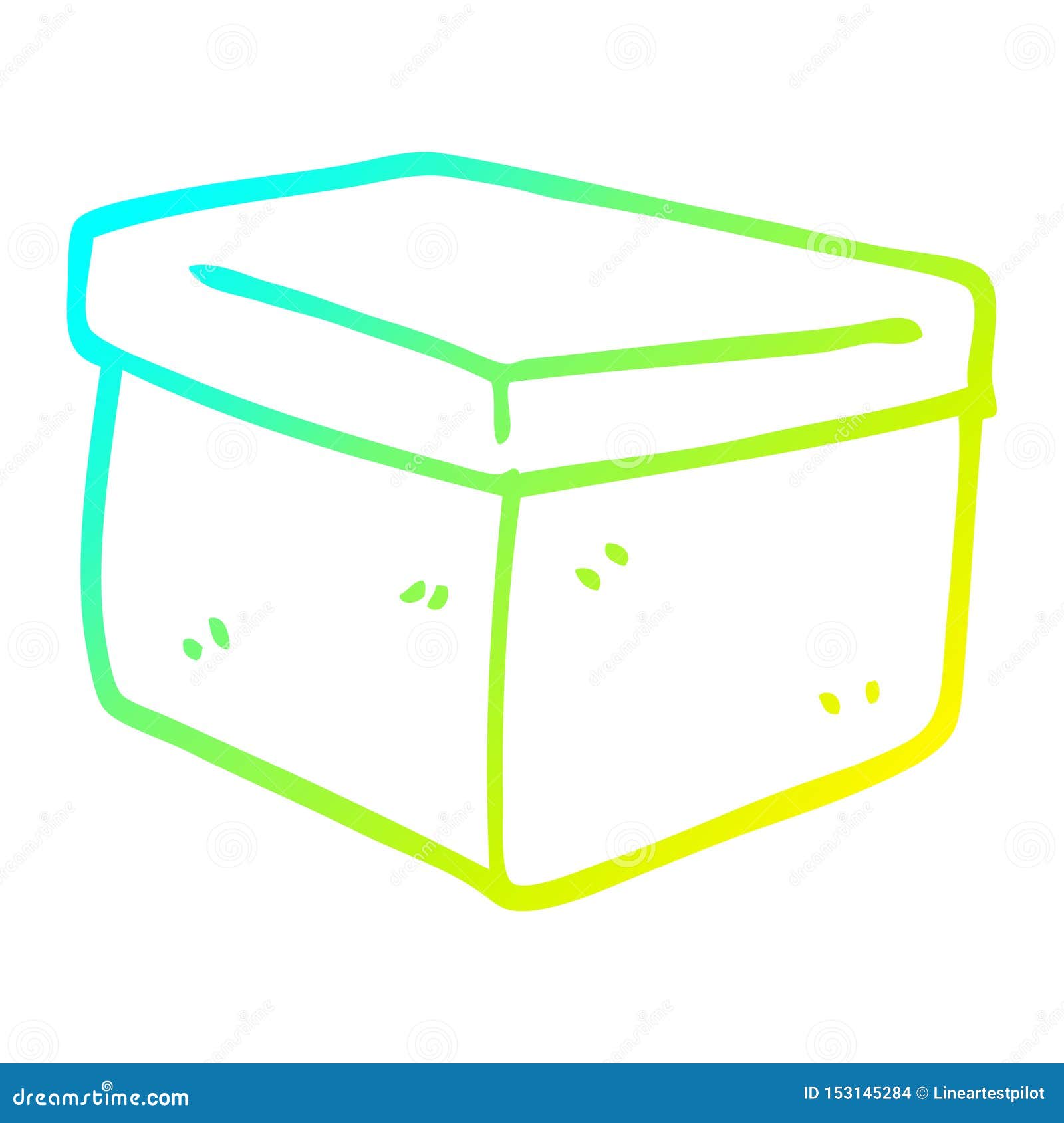 A Creative Cold Gradient Line Drawing Cartoon Office Filing Box Stock ...