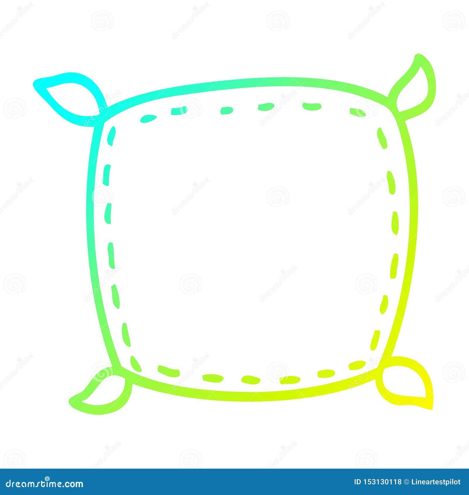 A Creative Cold Gradient Line Drawing Cartoon Plain Cushion Stock ...
