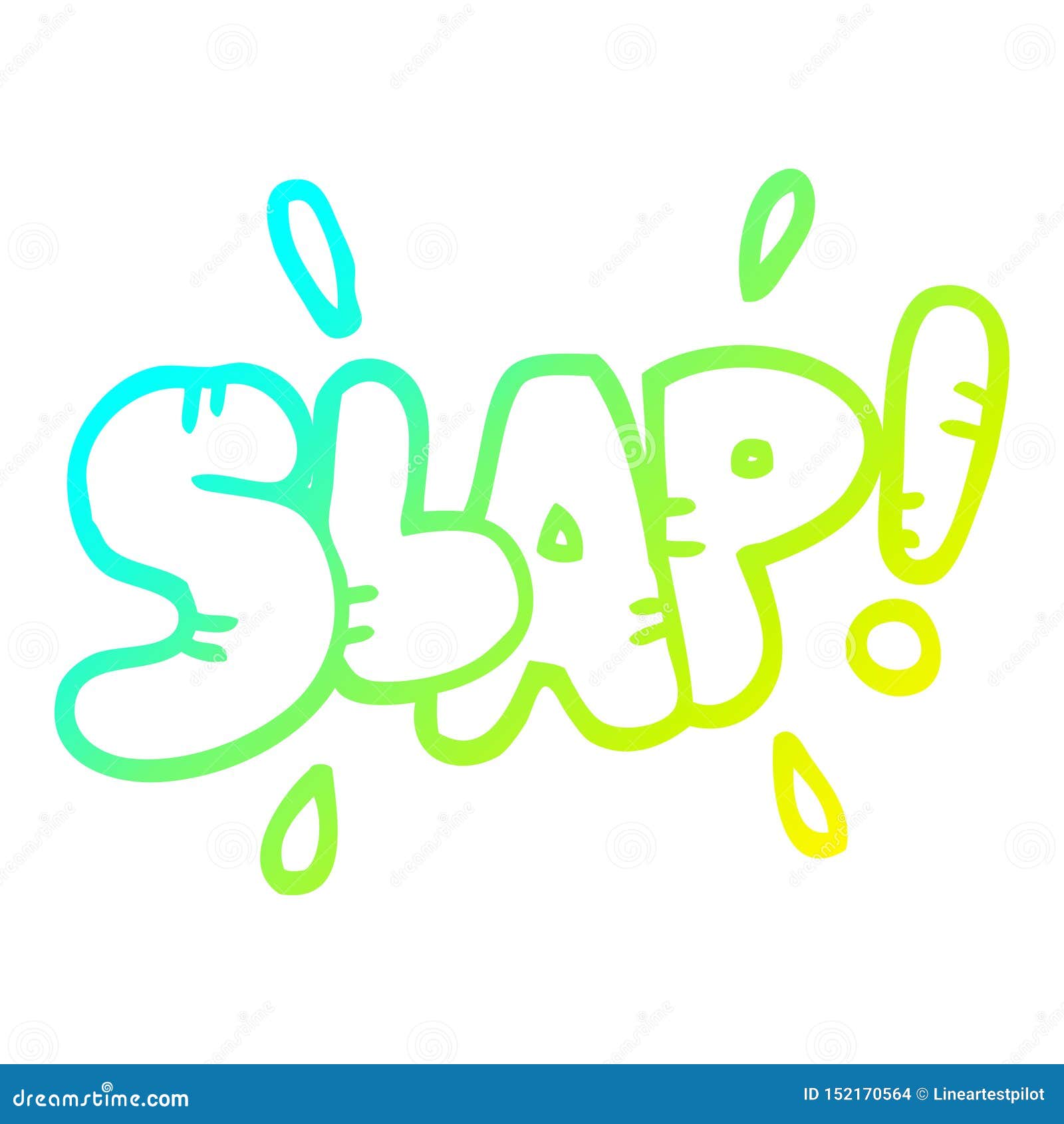 A Creative Cold Gradient Line Drawing Cartoon Slap Symbol Stock Vector ...