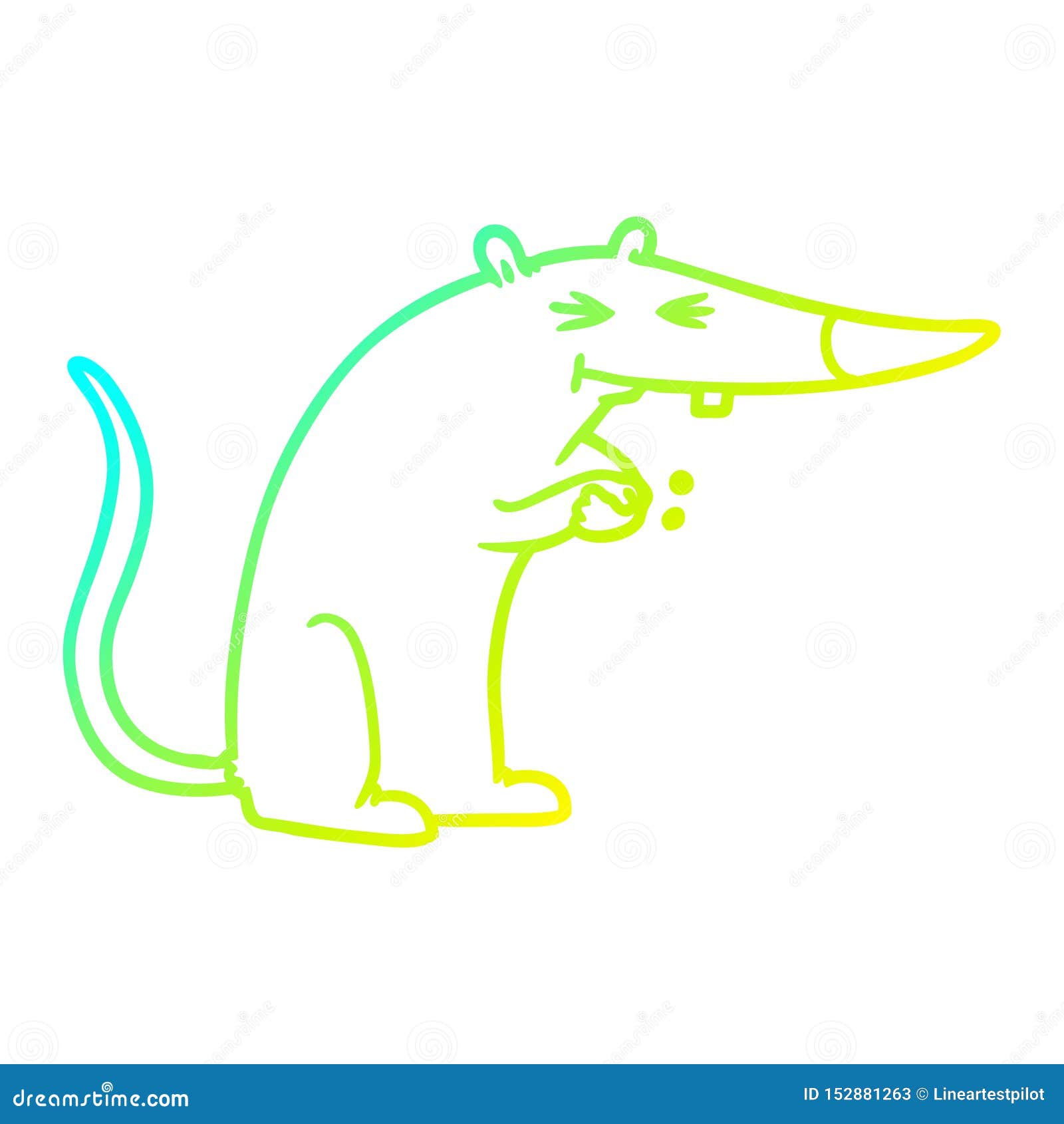 Cartoon Sneaky Man Hiding Behind The Wall, Vector Illustration ...