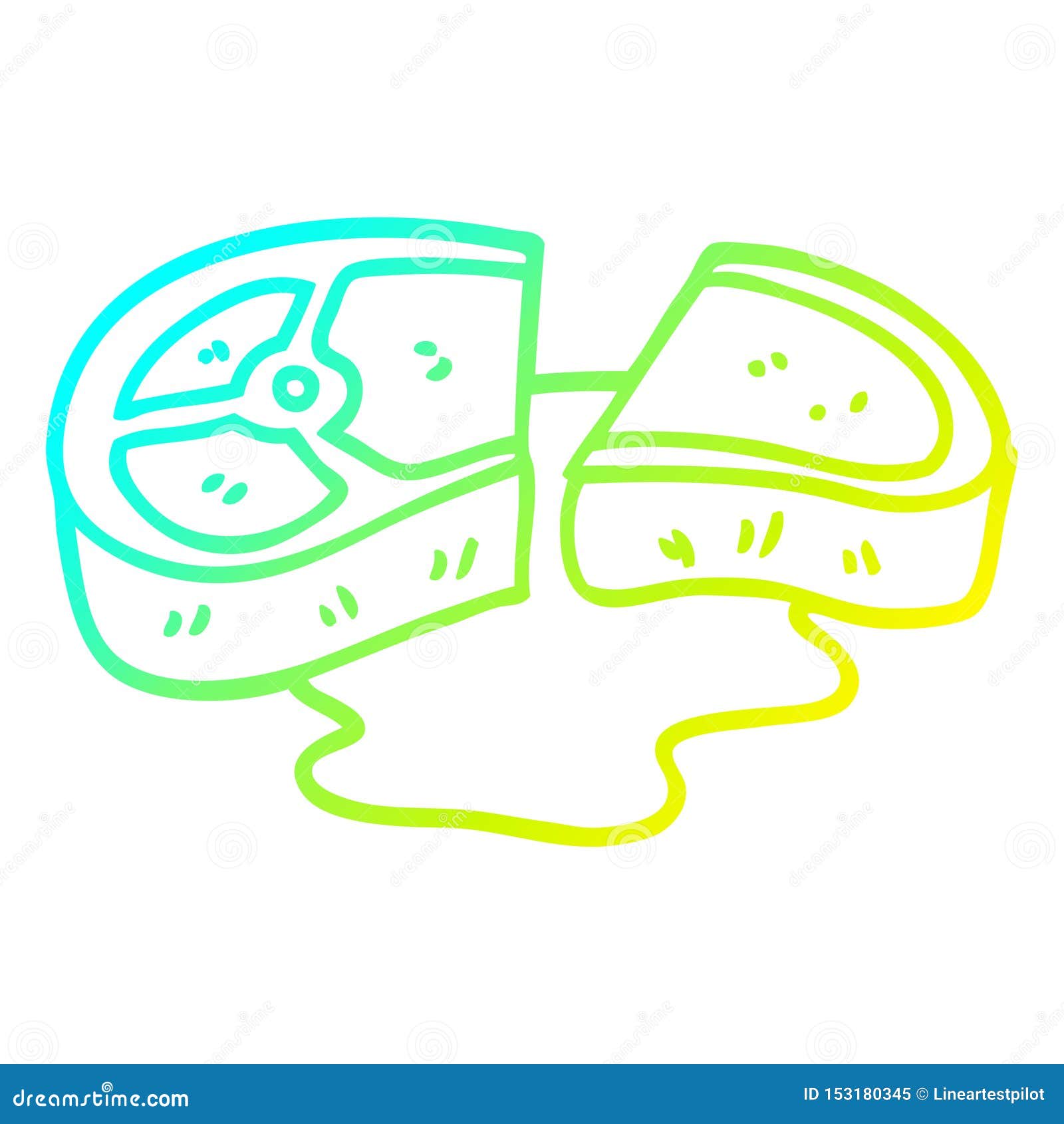 A Creative Cold Gradient Line Drawing Cartoon Well Cooked Meat Stock ...