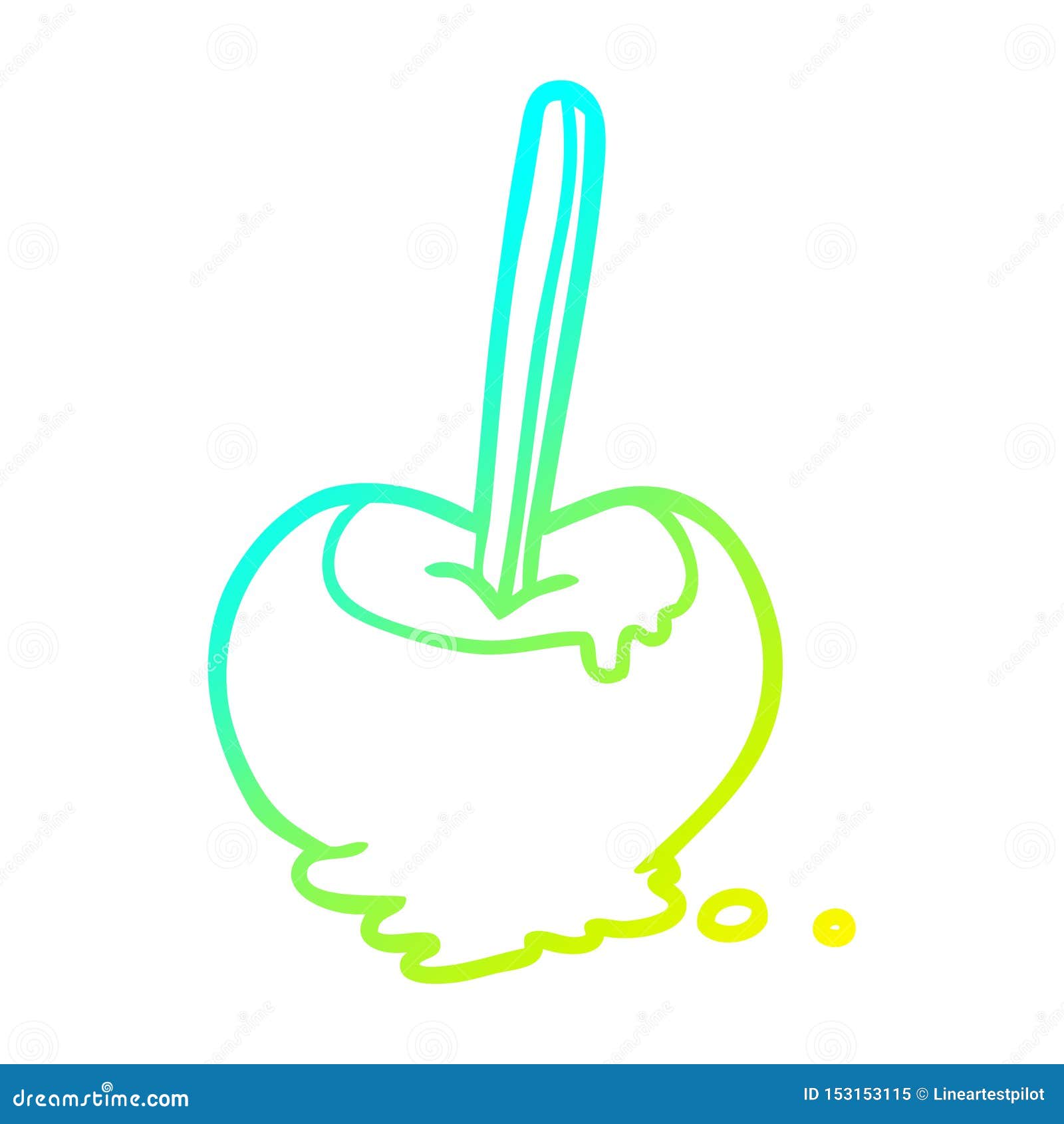 A Creative Cold Gradient Line Drawing Toffee Apple Stock Vector ...