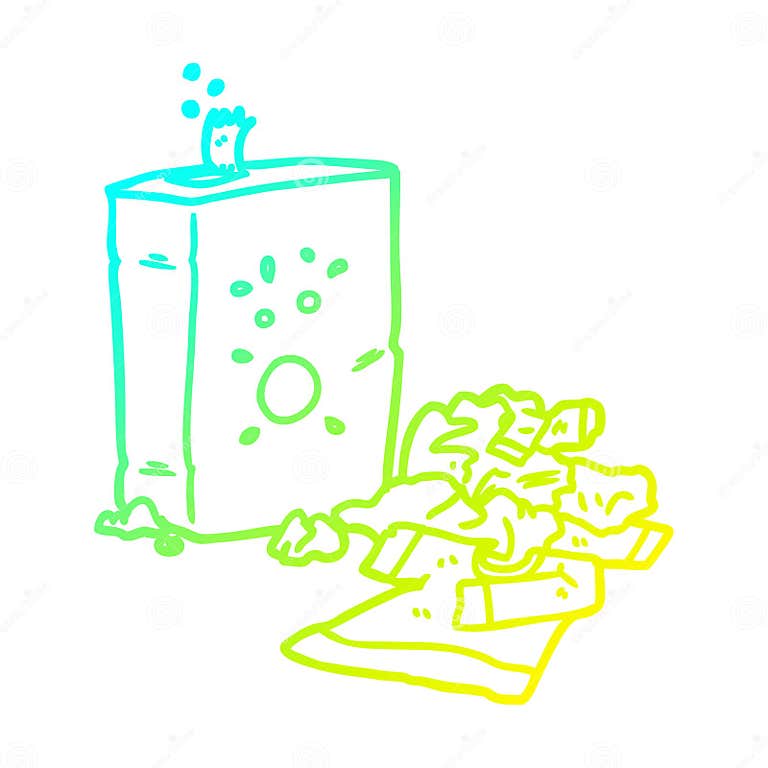 A Creative Cold Gradient Line Drawing Washing Powder and Laundry Stock ...