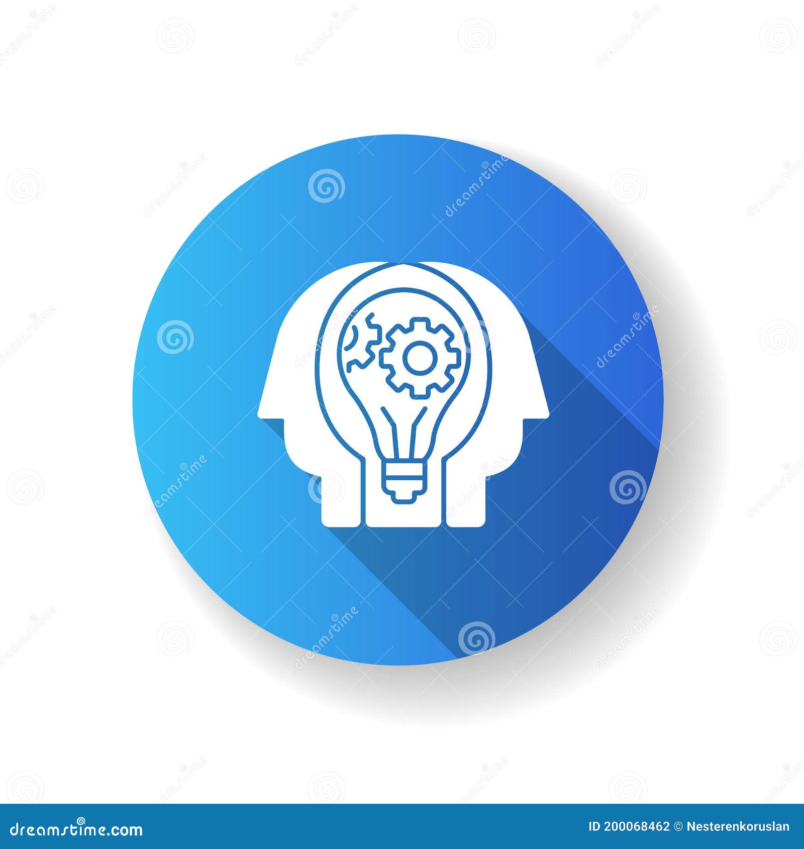 Creative Collaboration Blue Flat Design Long Shadow Glyph Icon Stock ...