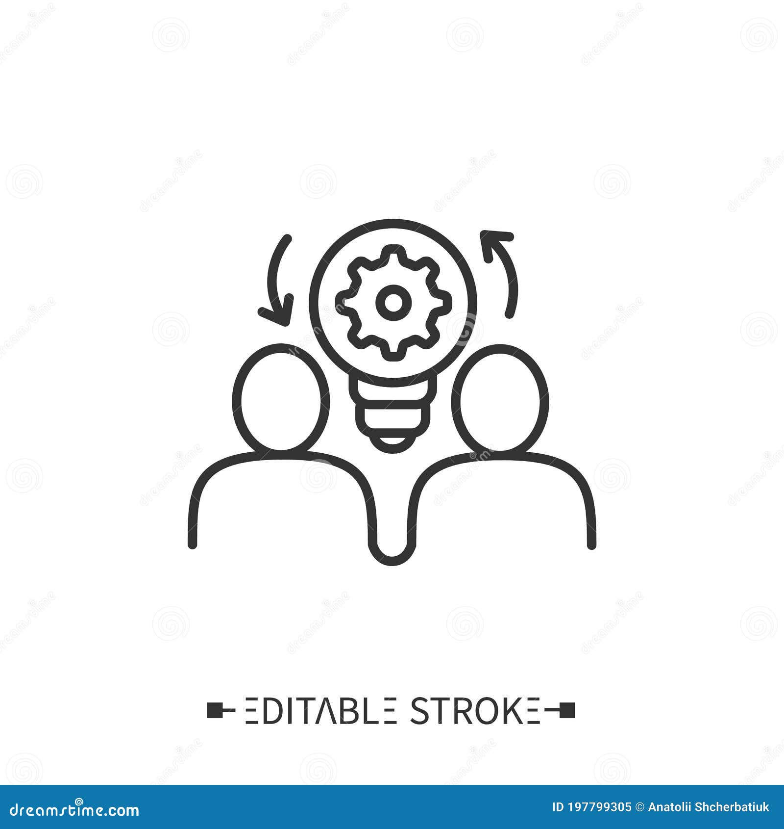 Creative Collaboration Icon. Creating Ideas Stock Vector - Illustration ...