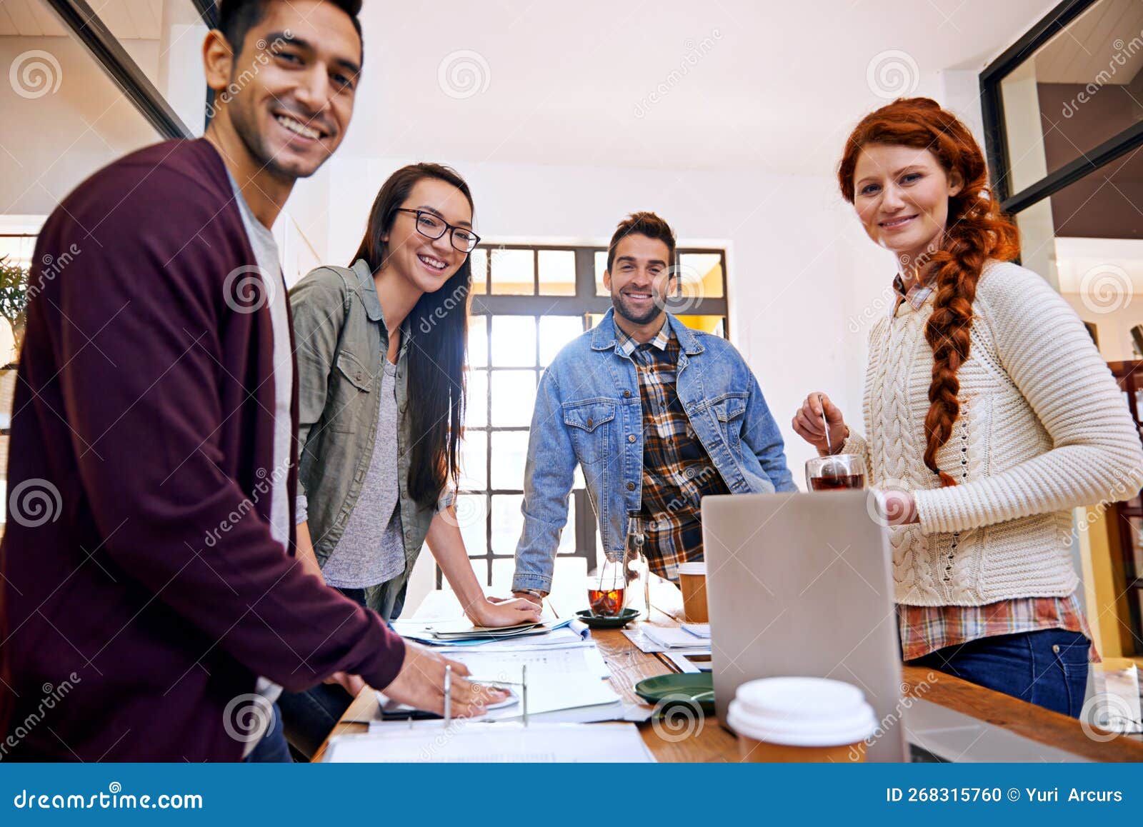 Creative Collaborators. Portrait of a Group of Young Designers in Their ...