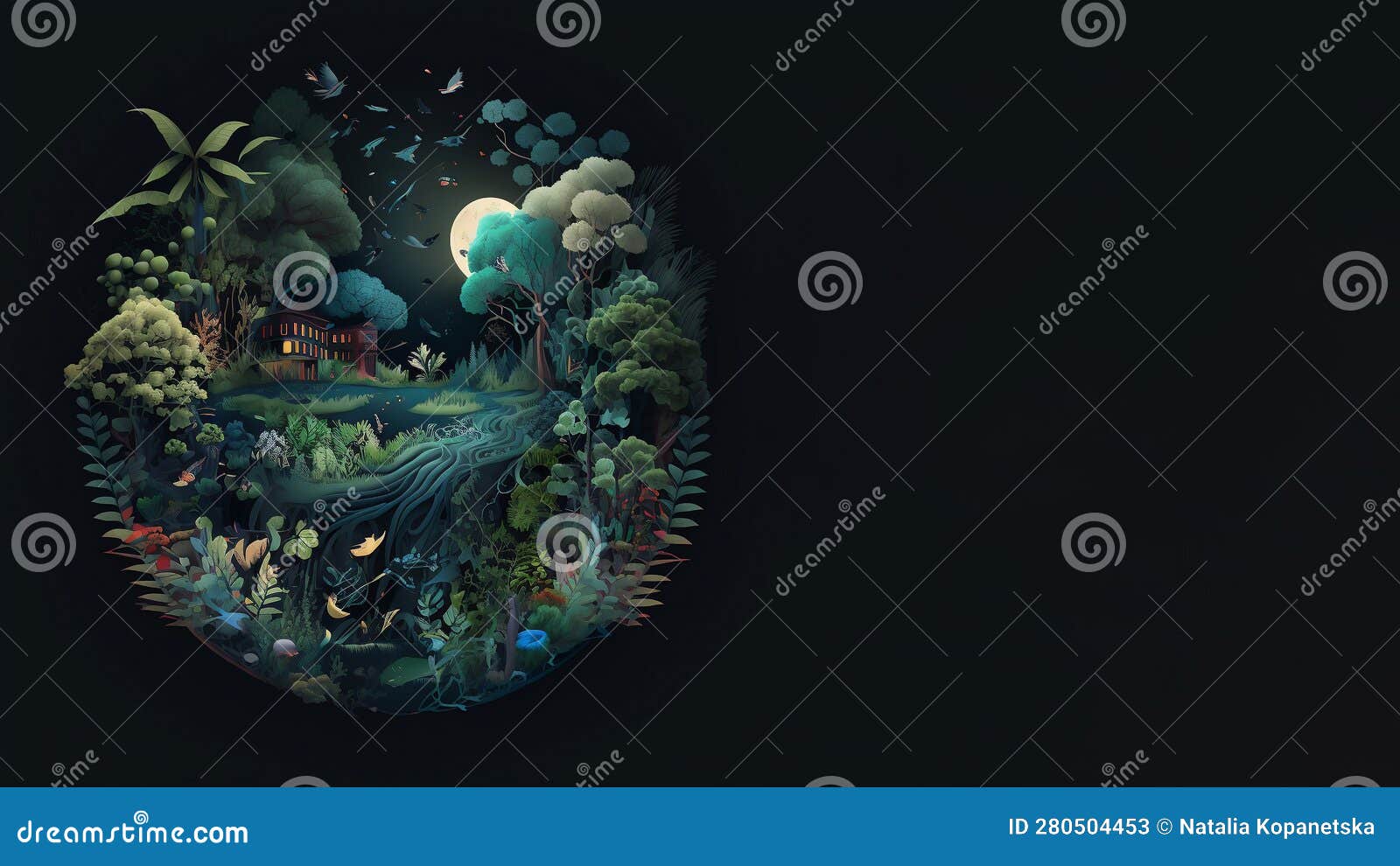 Creative Collage of Biodiversity, Ecosystem and Nature Protection ...