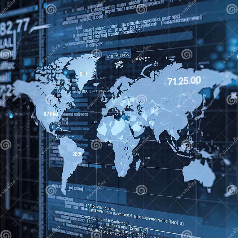 Creative Collage Depicting Finance and the World with Digital Software ...