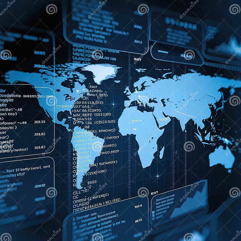 Creative Collage Depicting Finance and the World with Digital Software ...