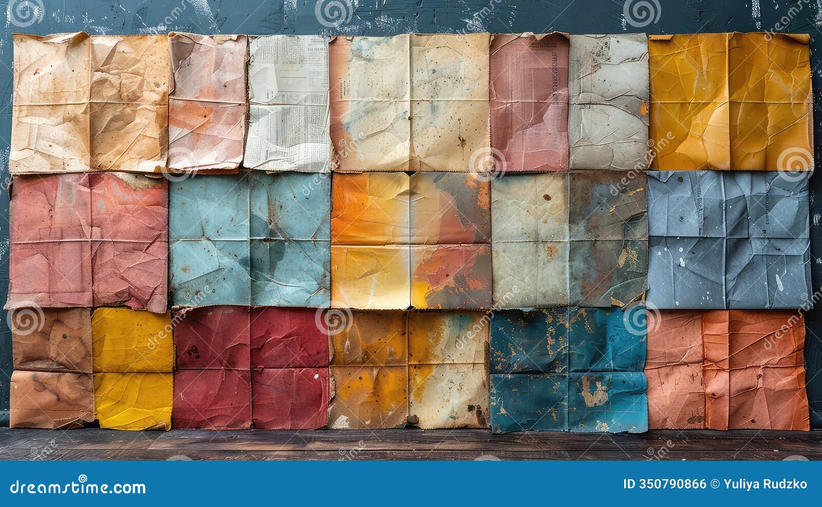 Creative Collage of Newspaper Pages in Various Colors and Textures ...