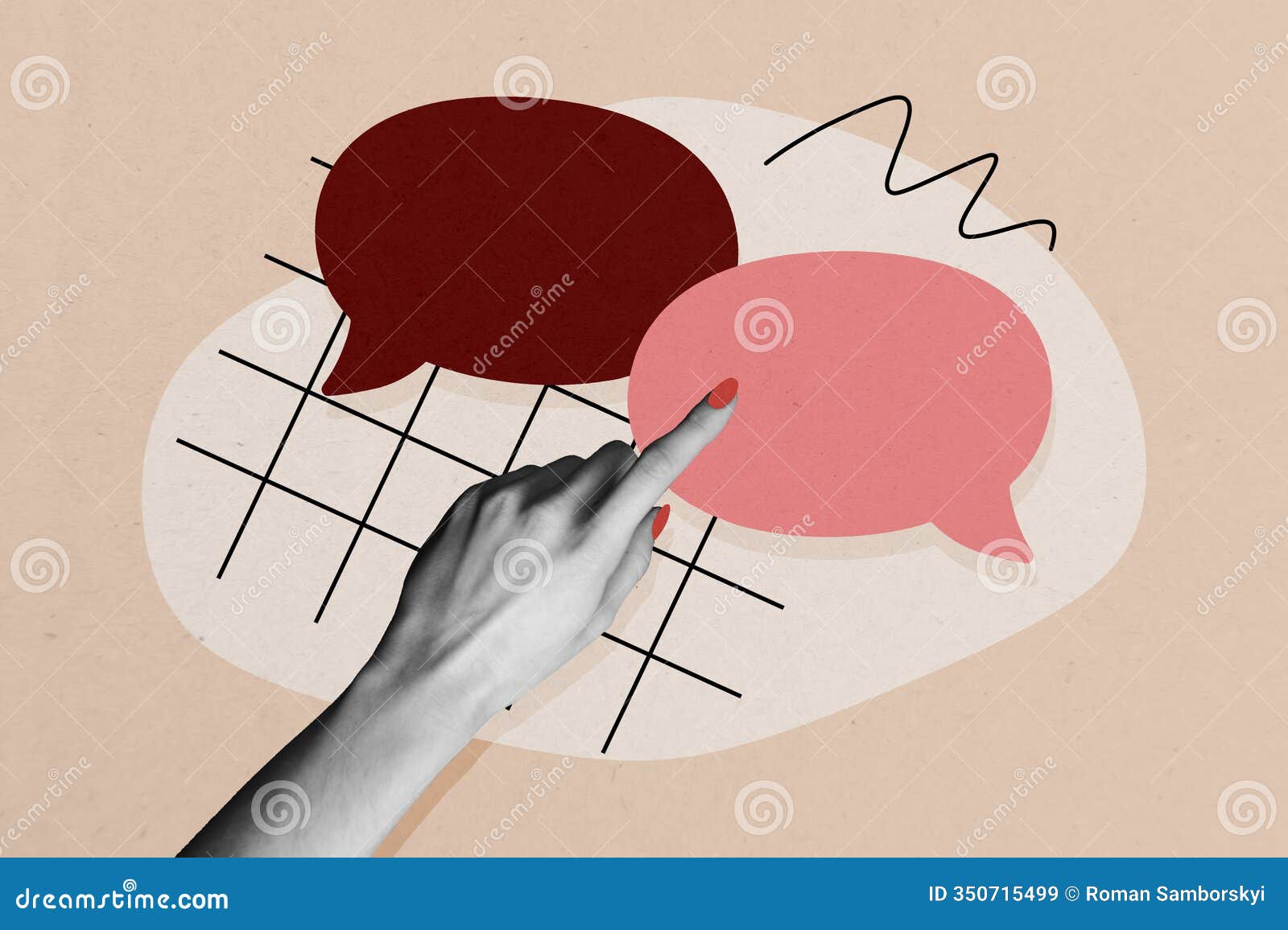 Creative Collage Picture Finger Gesture Arm Textbox Message Phrase ...