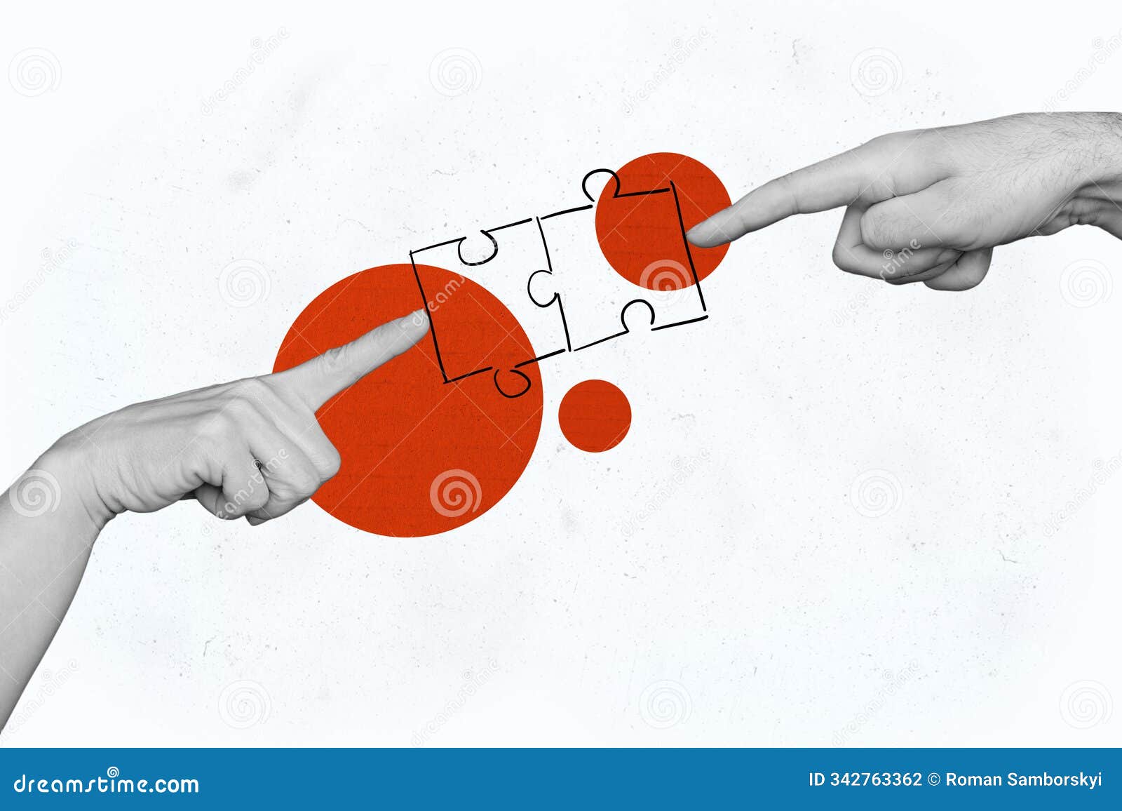 Creative Collage Picture Human Hands Body Fragment Touch Connection ...