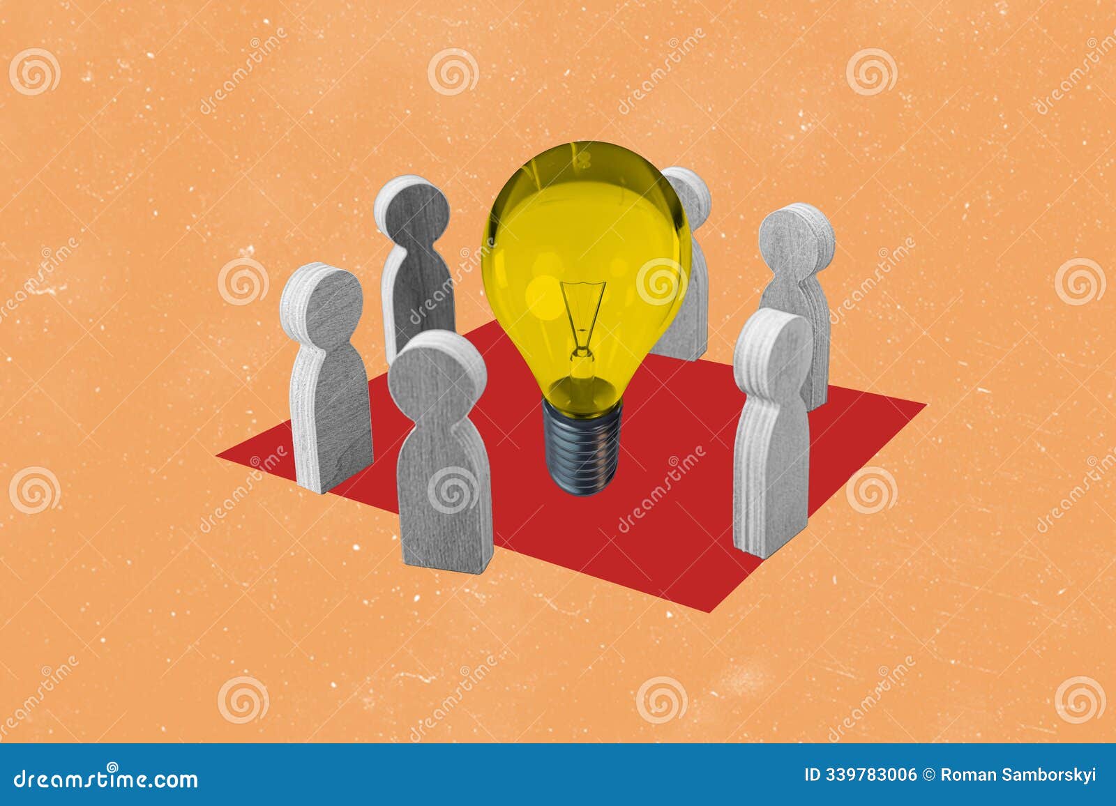 Creative Collage Picture Lightbulb Eureka Smart Idea Decision Solution ...