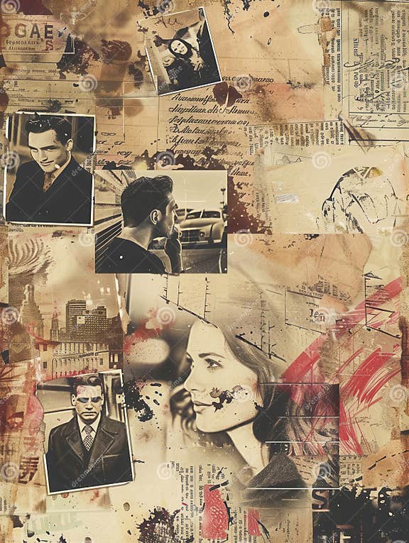 Creative Collage Showcasing Vintage Photographs with Artistic Elements ...
