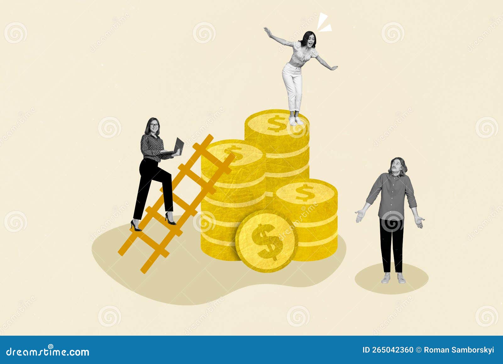 Creative Collage Template Graphics Image of Diversity Working Team ...