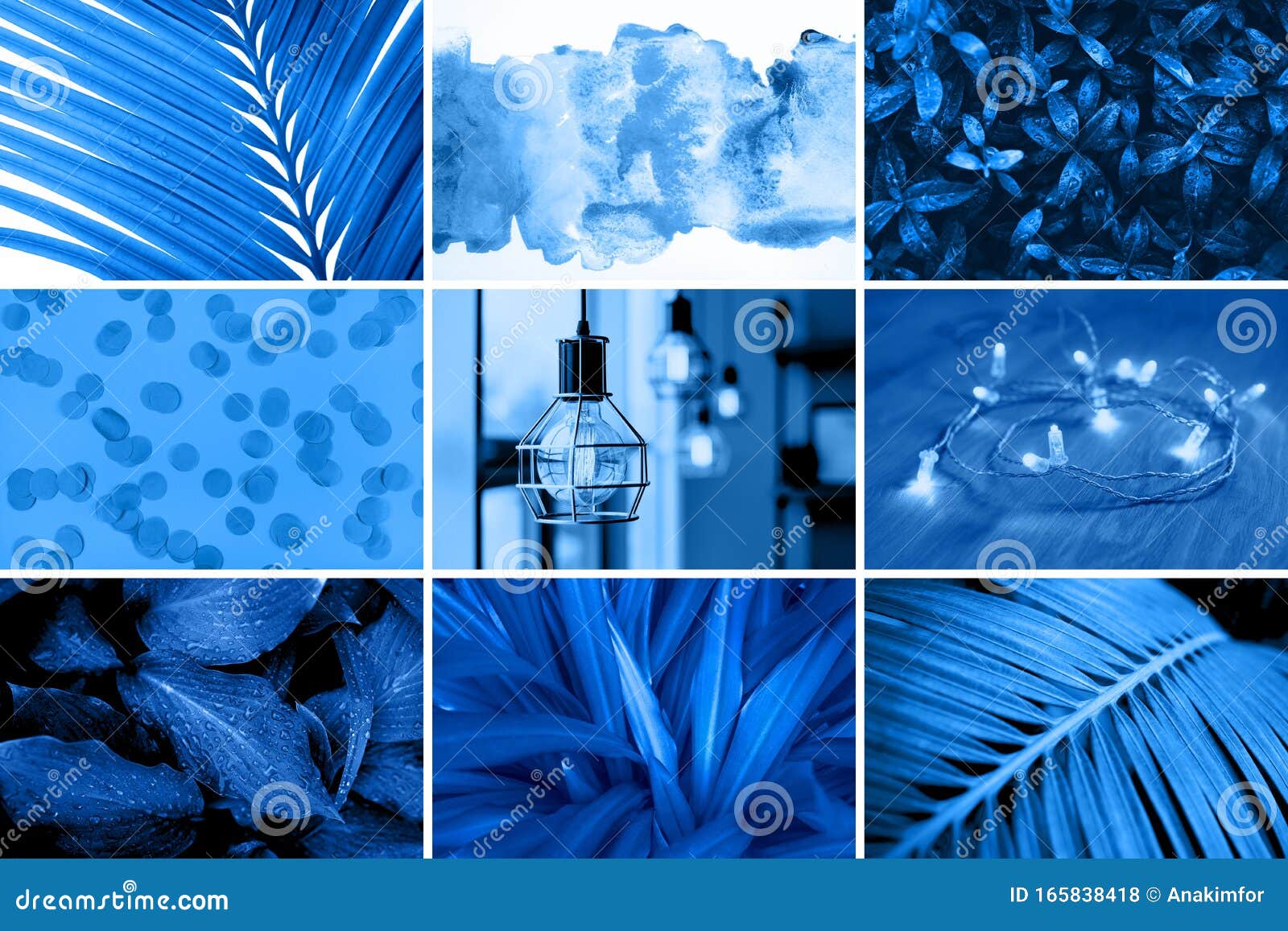 Creative Collage Tinted in Blue Color. Stock Photo - Image of classic ...