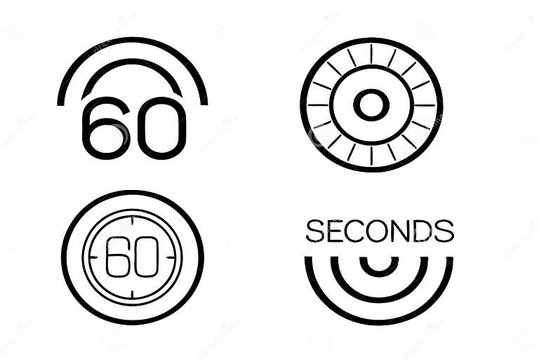 Creative Collection of 60 Second Countdown Timer Illustrations in Bold ...