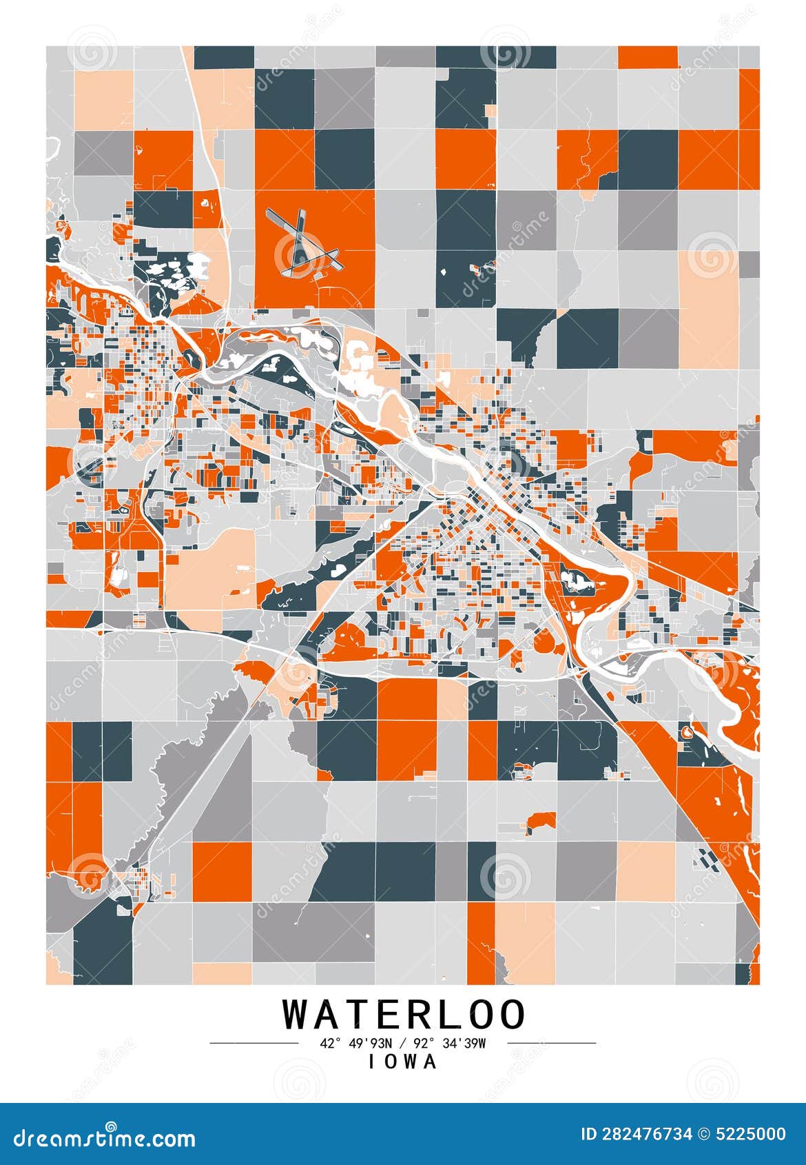Creative Color Block Map Decor 库存例证 - 插画 包括有 线路, 硼硅酸盐: 282476734