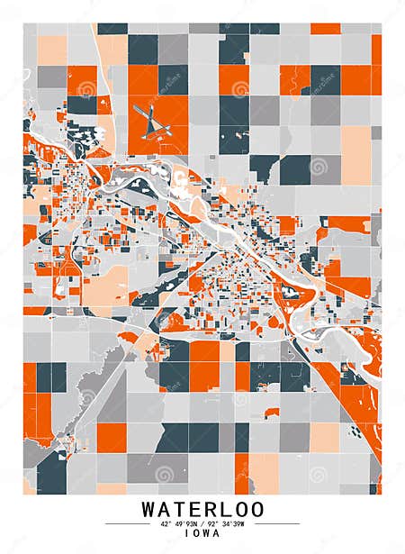 Creative Color Block Map Decor 库存例证 - 插画 包括有 线路, 硼硅酸盐: 282476734