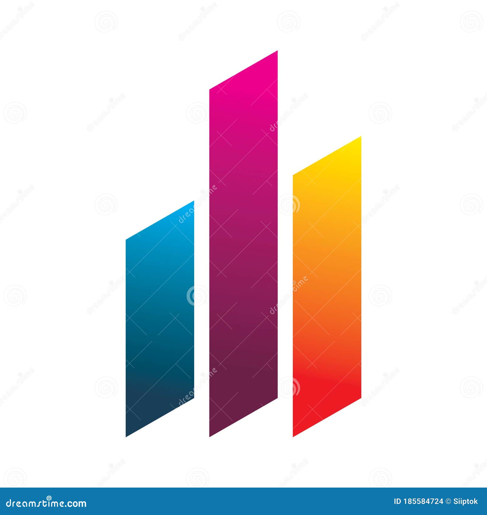 Creative Color Chart Logo Design Stock Illustration - Illustration of ...