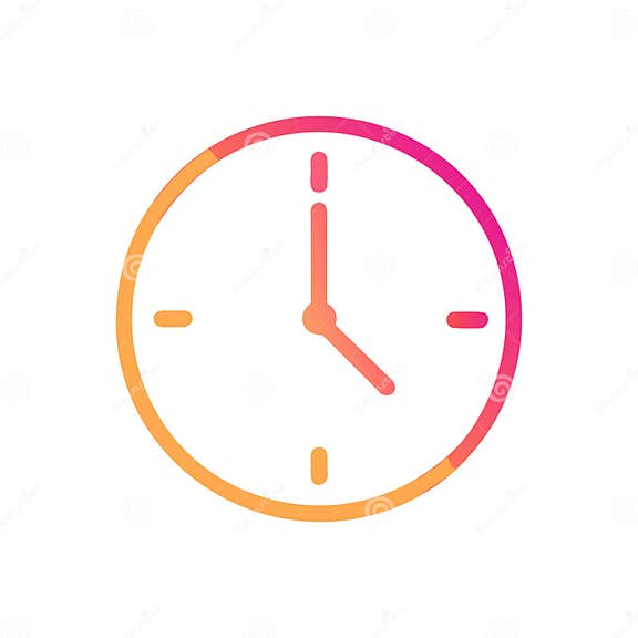 Creative Color Gradient Clock Design Icon Stock Illustration ...