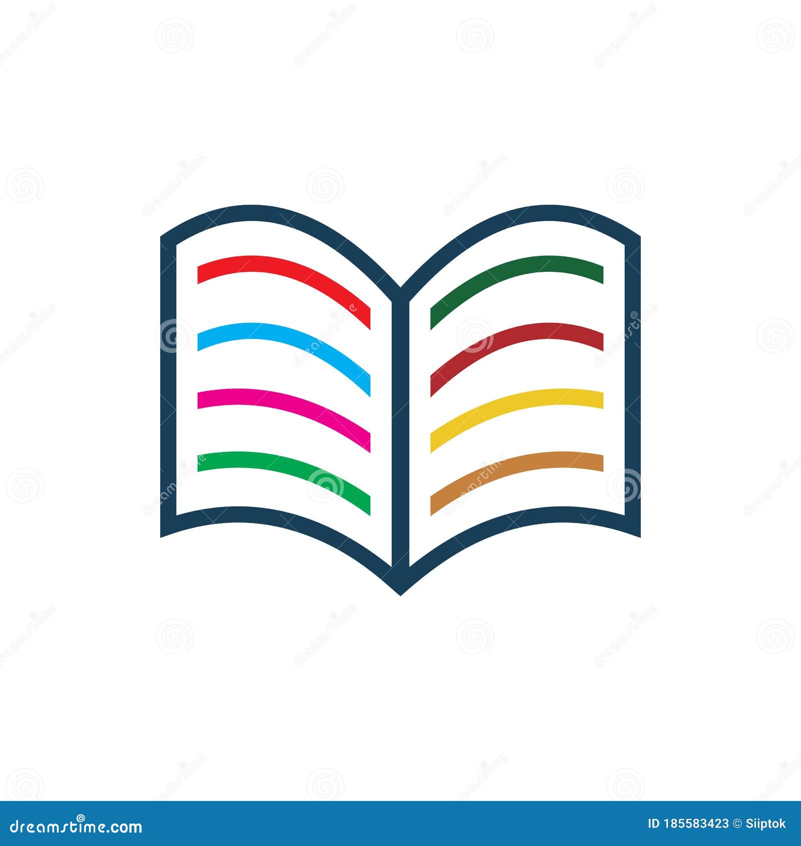 Creative Ful Color Book Logo Design Stock Illustration - Illustration ...