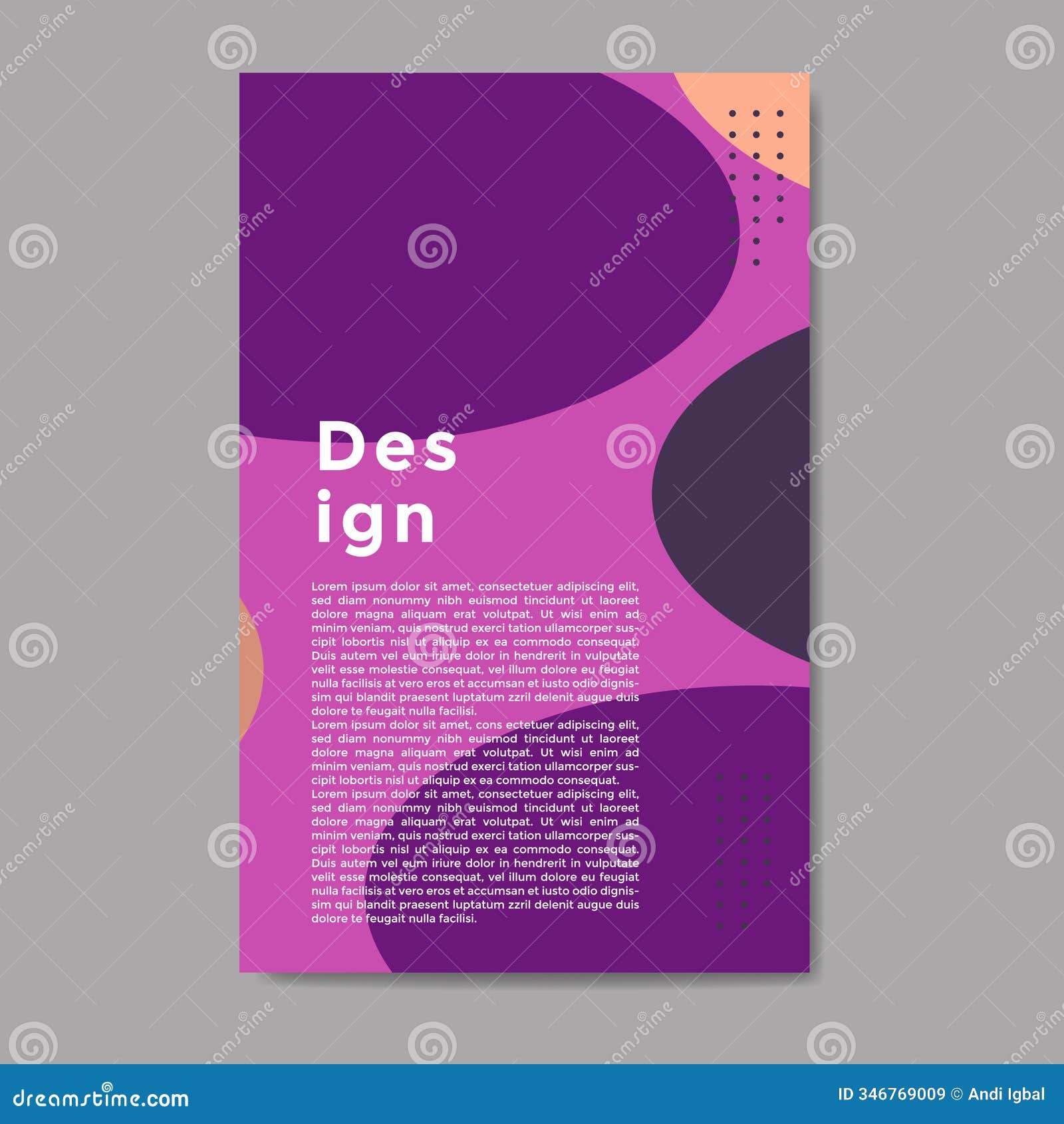 Creative Color Pastel of Poster Postcard Design Background Vector Stock ...