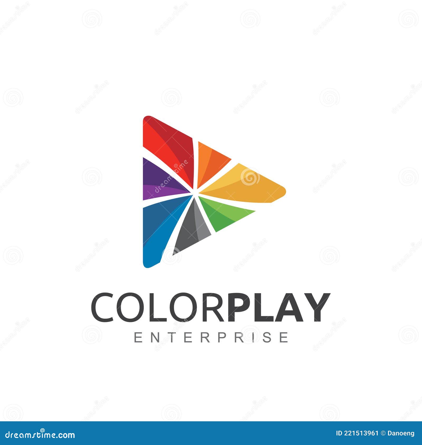 Two Color Play Buttom Vector Icon From Multimedia Concept. Isolated ...